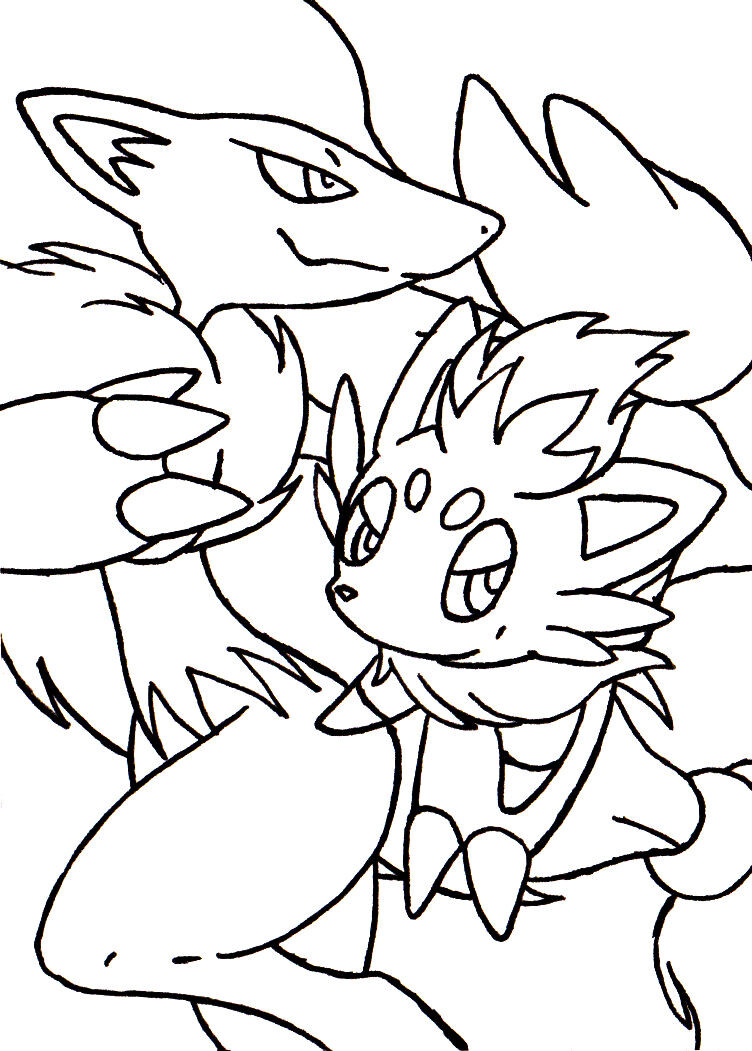 zoroark coloring page