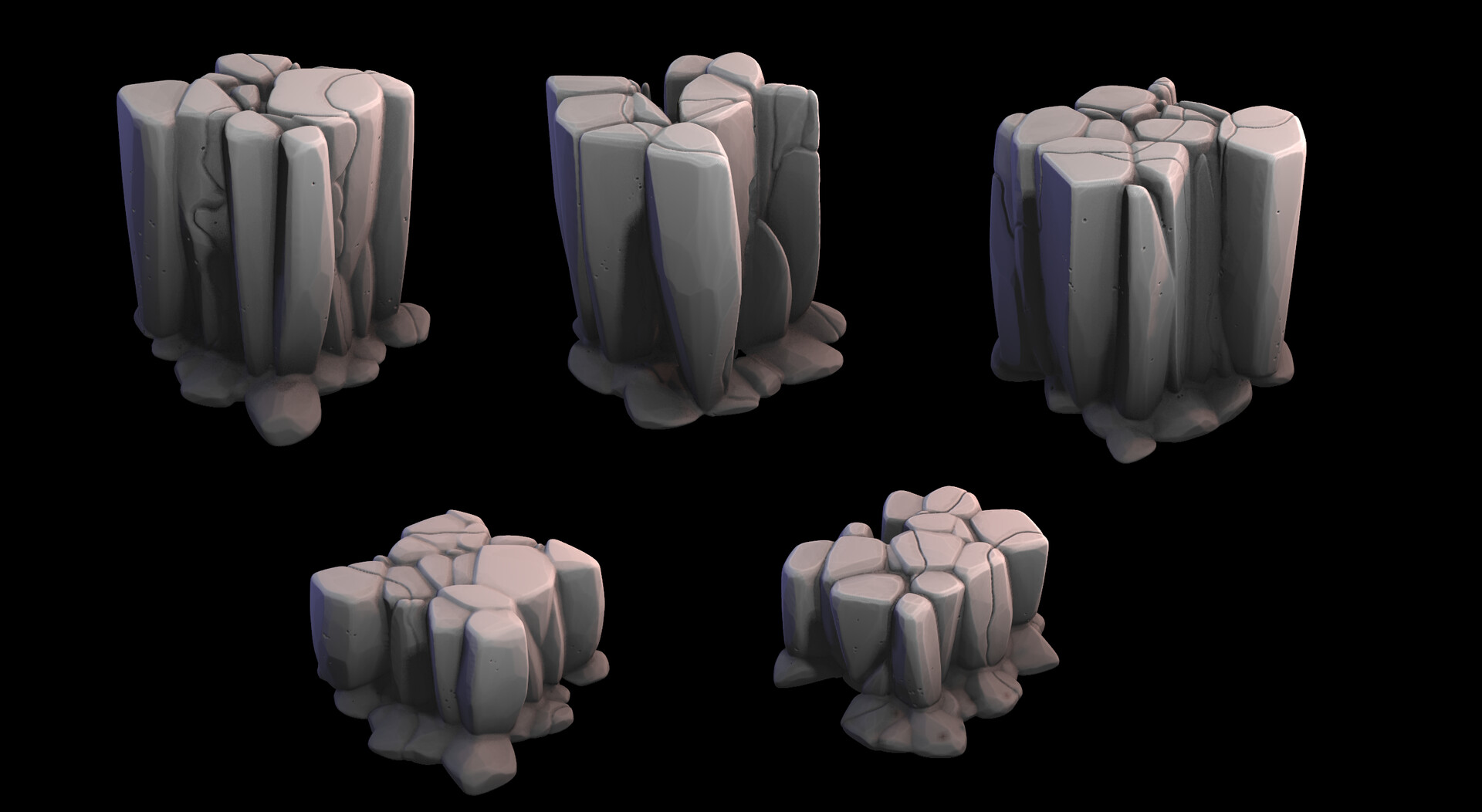 ArtStation - Houdini Stylized rock sketch