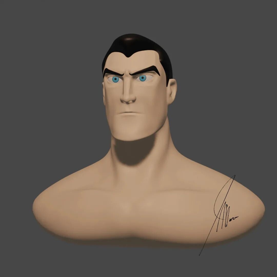 ArtStation - Bruce Wayne Bust Sculpt