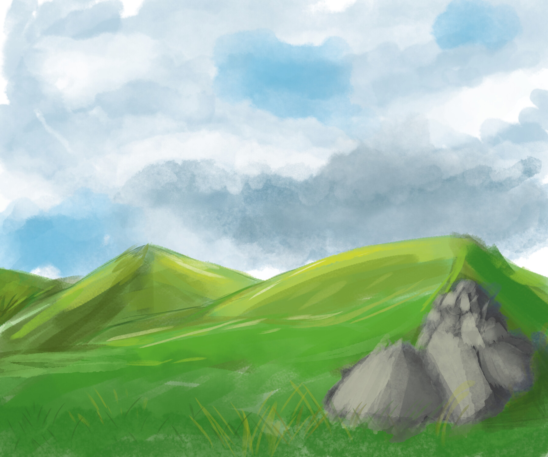 ArtStation - My first digital environment art (ok, just sketch)