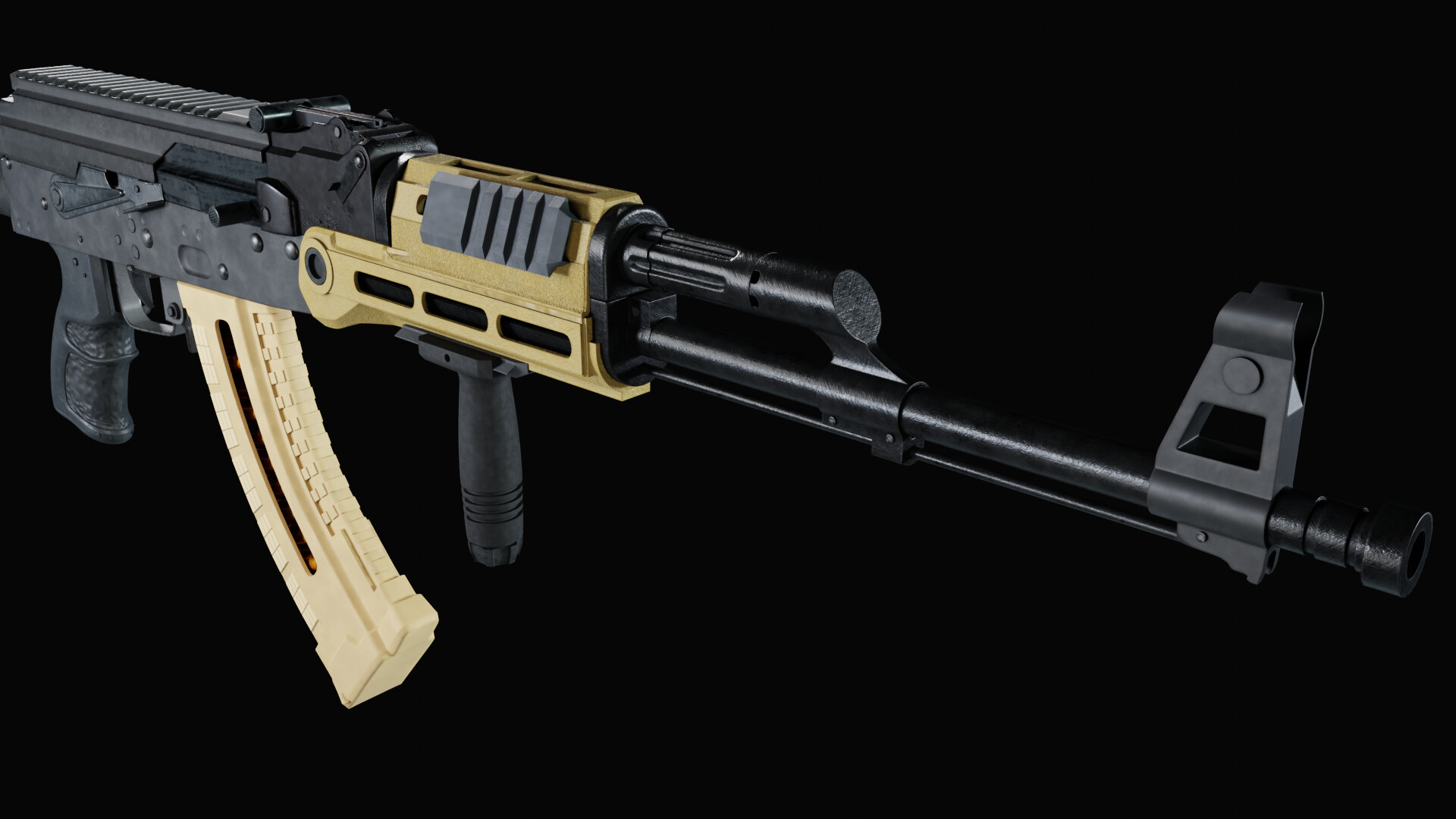 ArtStation - AK-47 FAB Defense - 3D Game Asset