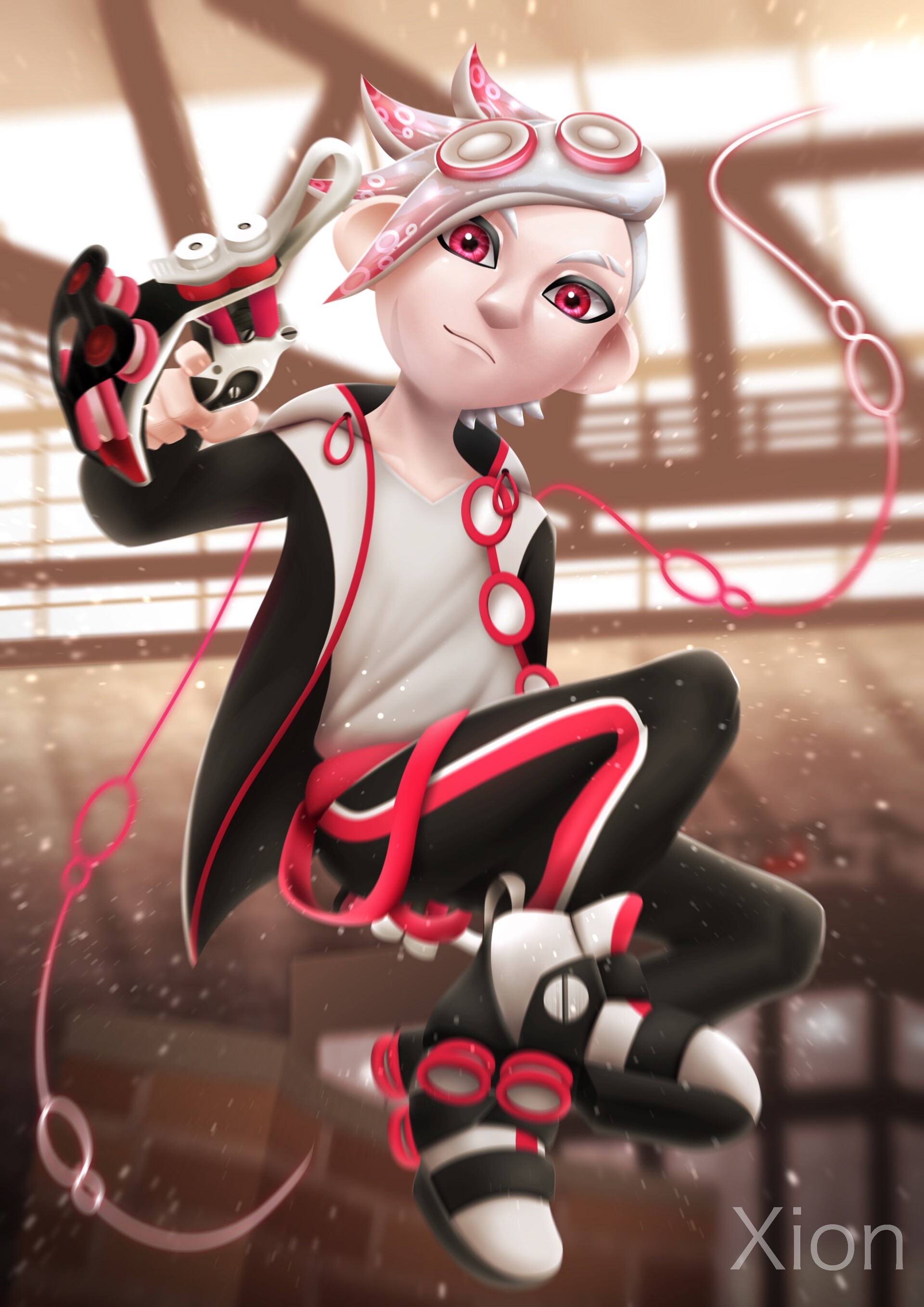 ArtStation - Light Tetre Dualies Splatoon Gijinka