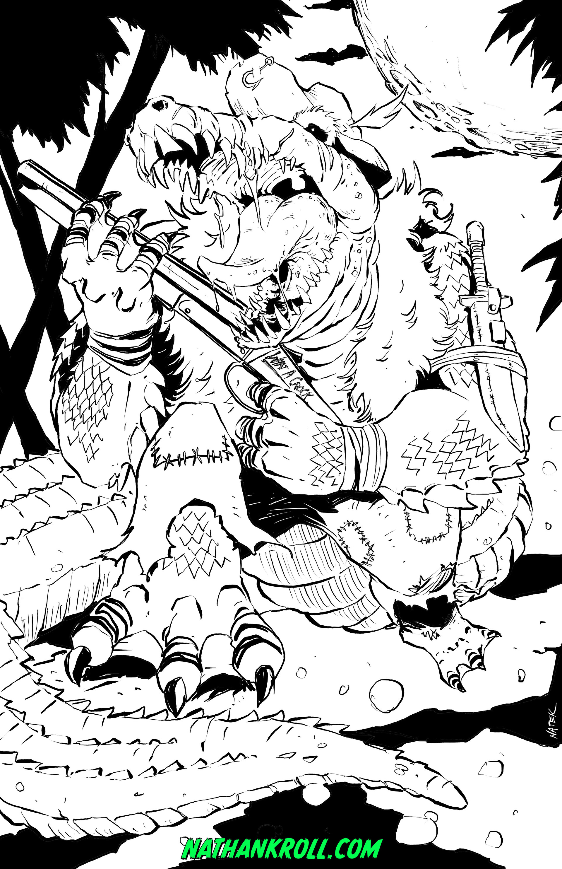 how to draw leatherhead