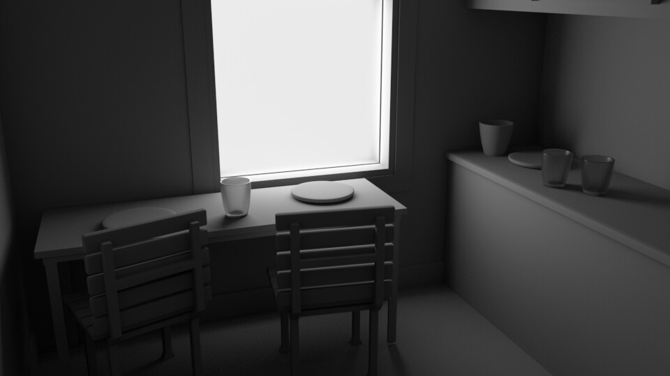 ArtStation - Basic kitchen lighting attempt (unfinished WIP)
