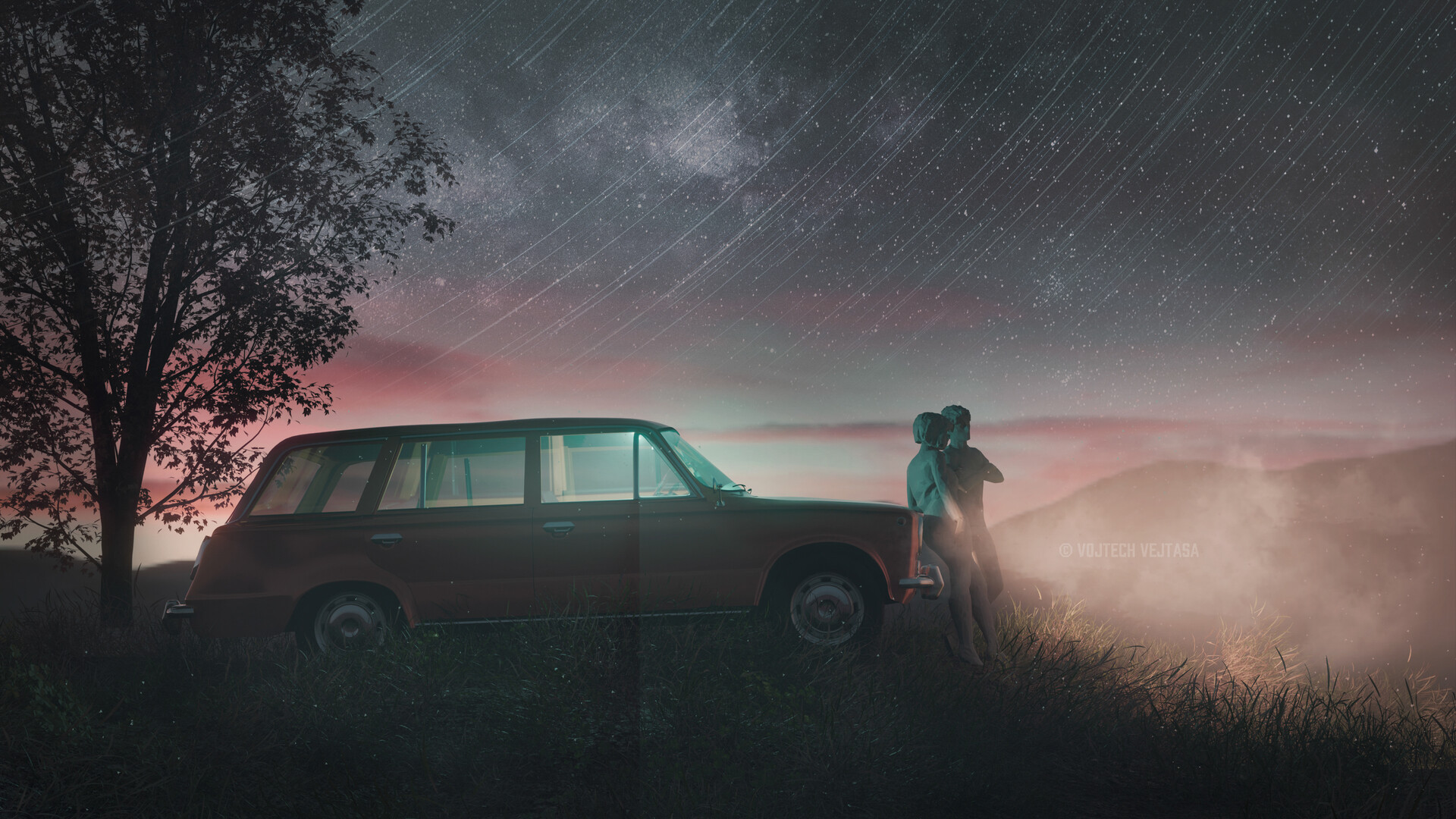 ArtStation - Romantic night with VAZ-2102