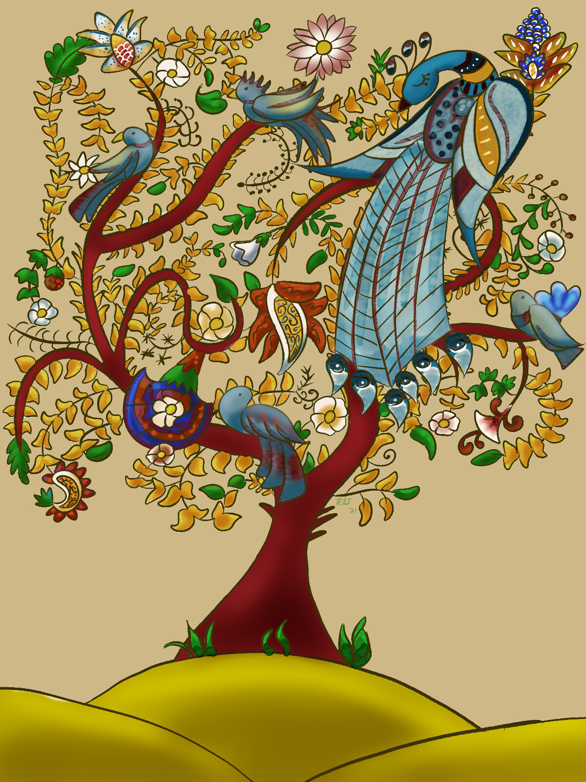 ArtStation - Kalamkari Tree
