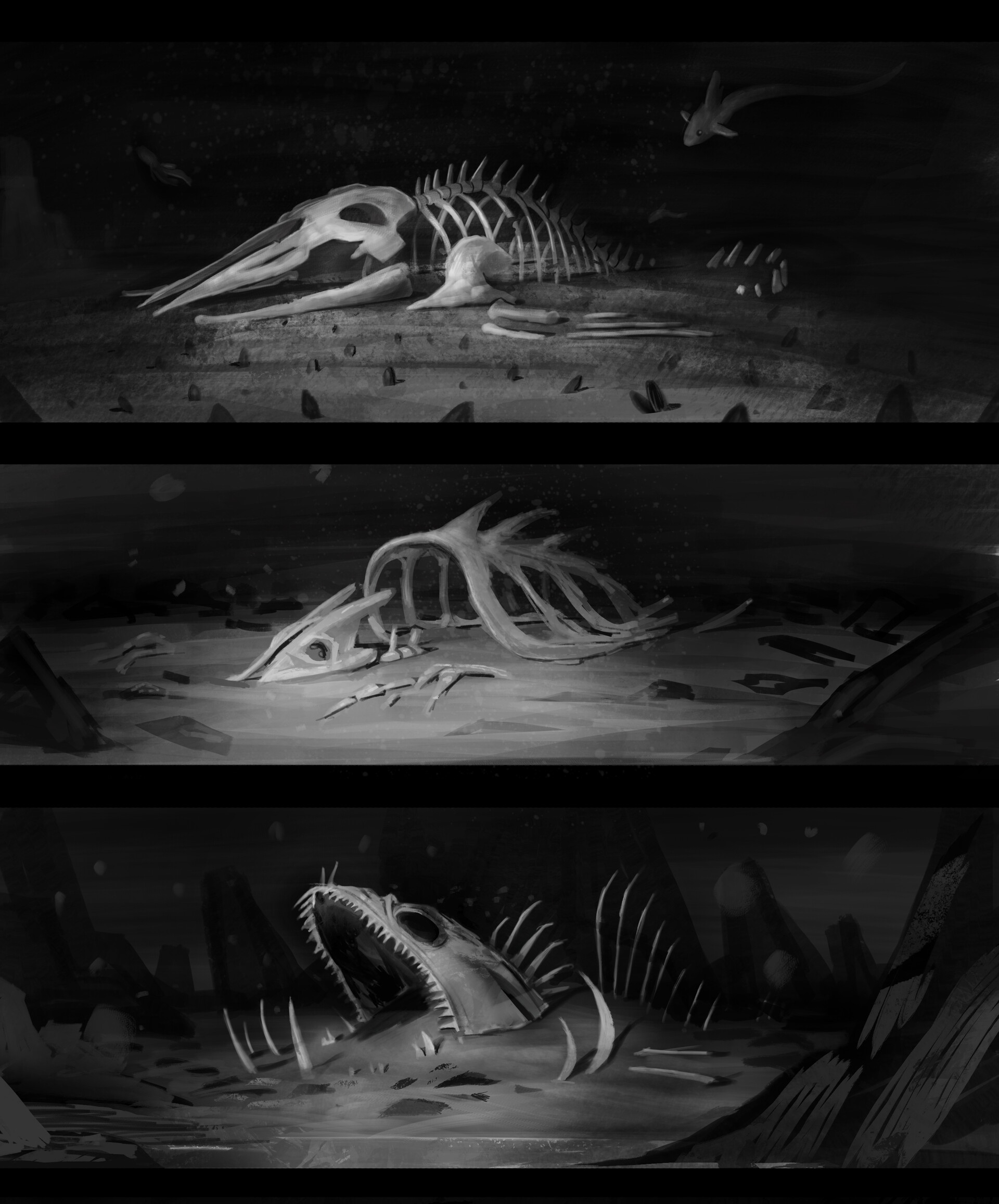 ArtStation - Deep Sea Skeletons Concept