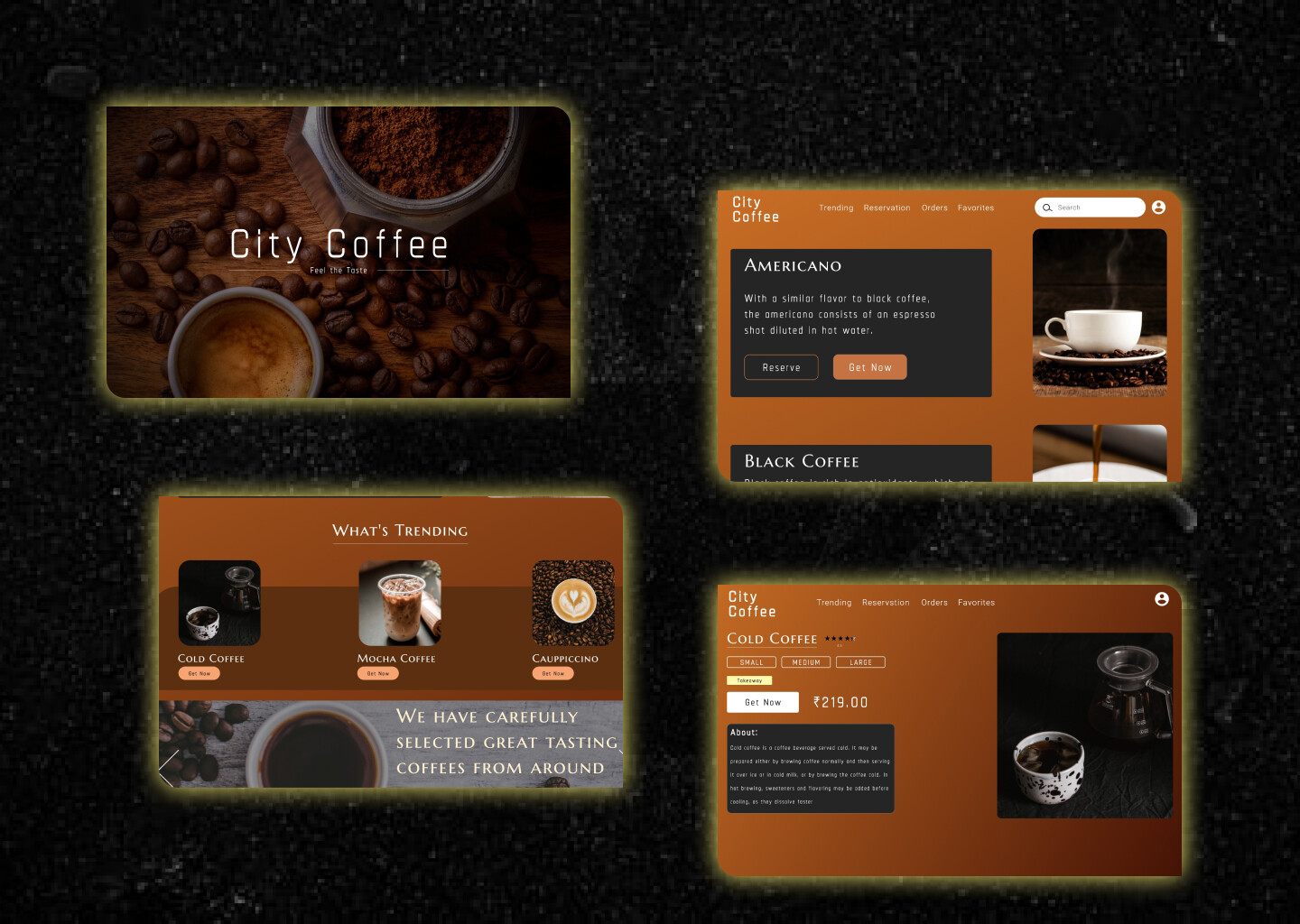 ArtStation - Coffee Web application (UI)
