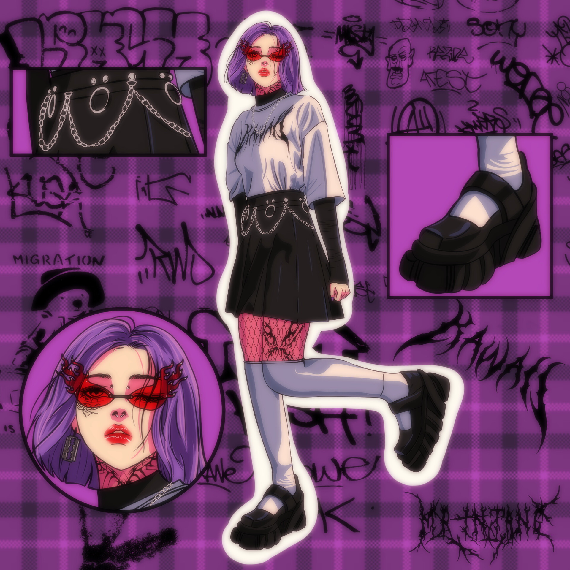 ArtStation - Purple Punk!!!