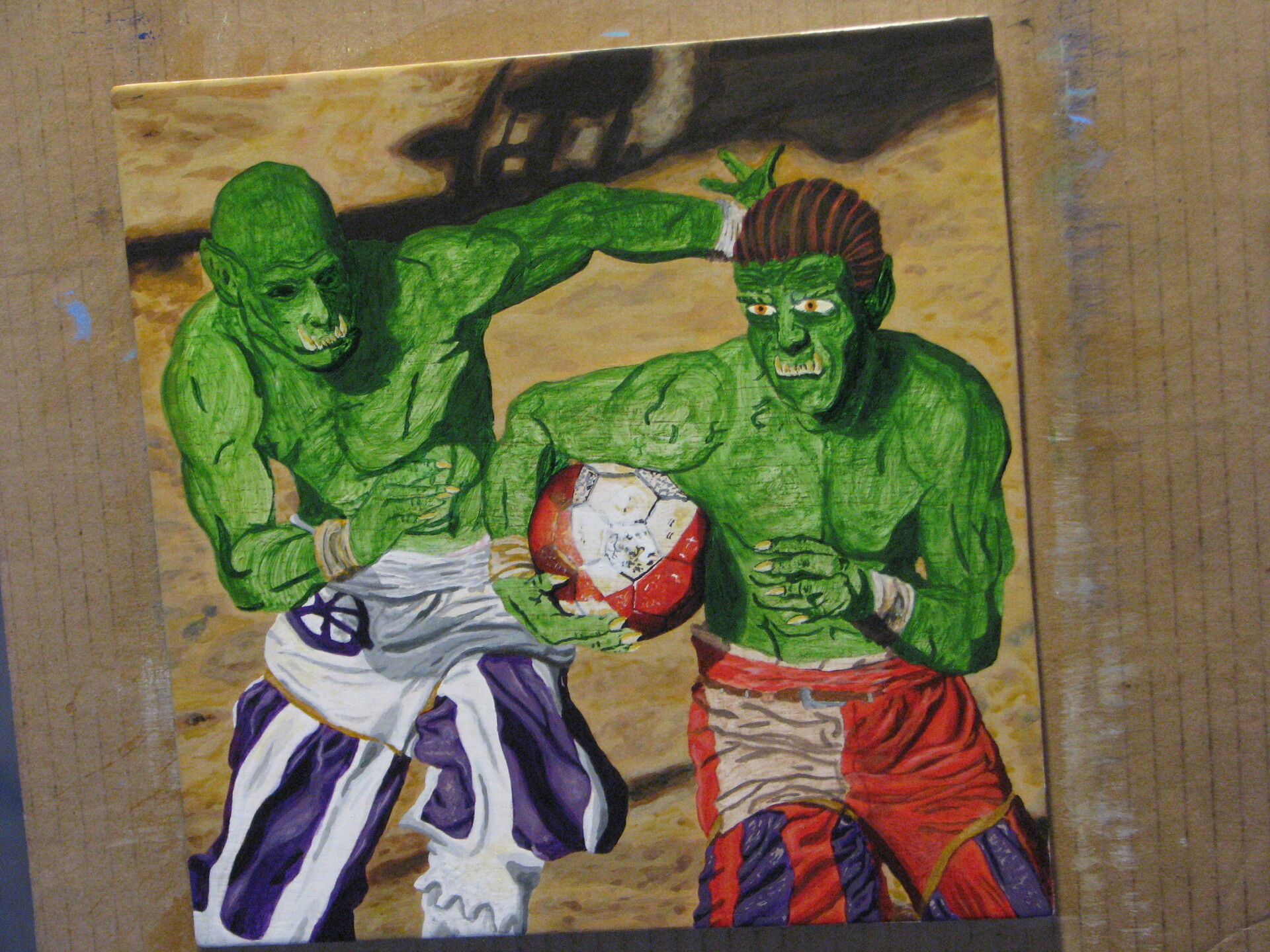 Ted Helms - Orc Gladiator Football Fantasy Monster Art