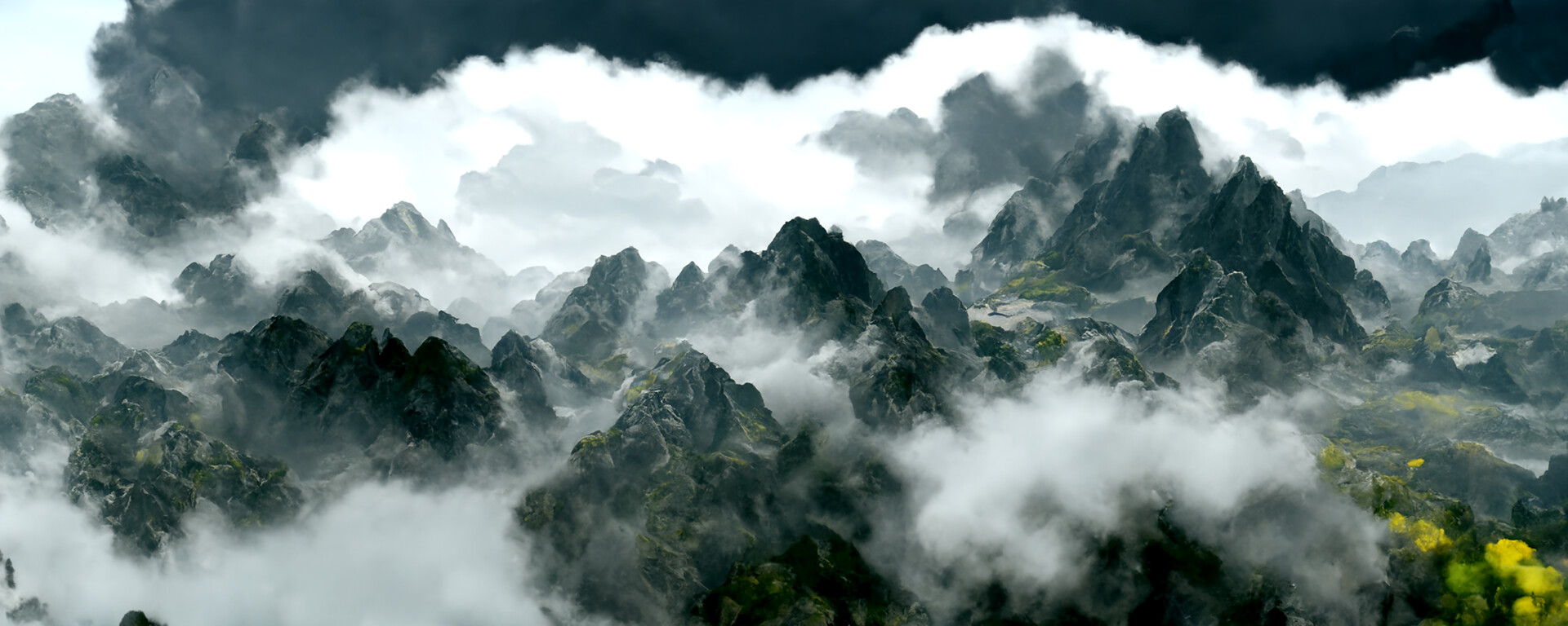 ArtStation - cloud and mountain