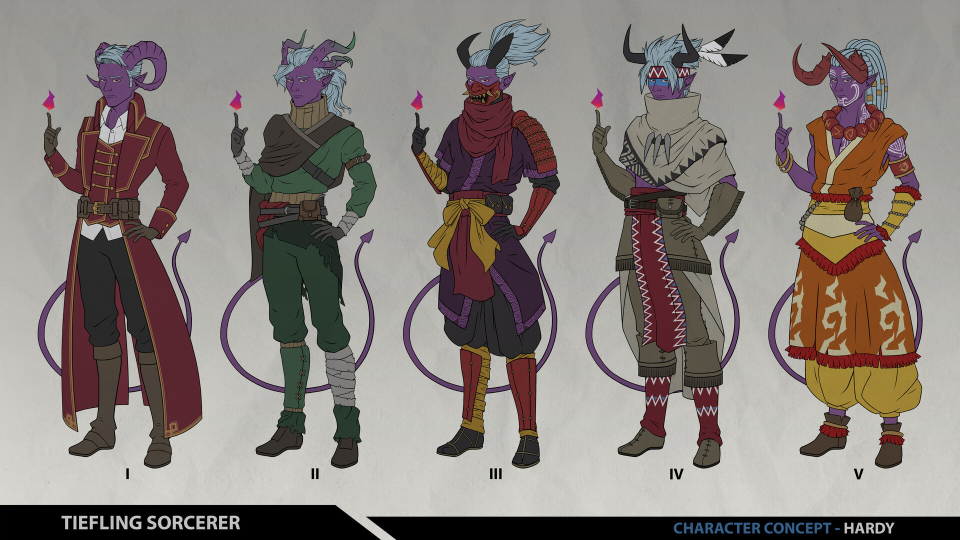 ArtStation - Tiefling Sorcerer - Concept