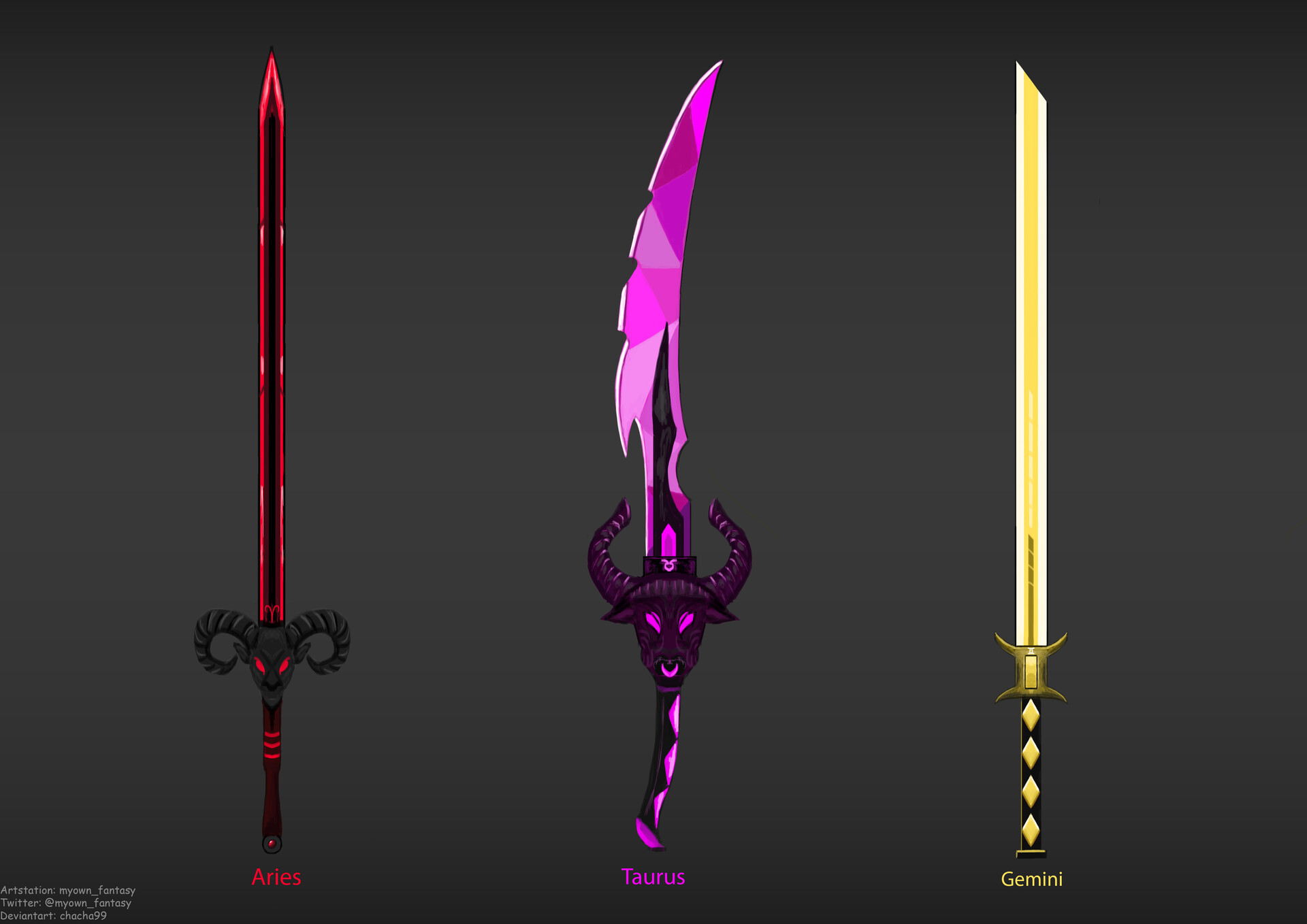 ArtStation - Zodiac Weapons Set 1