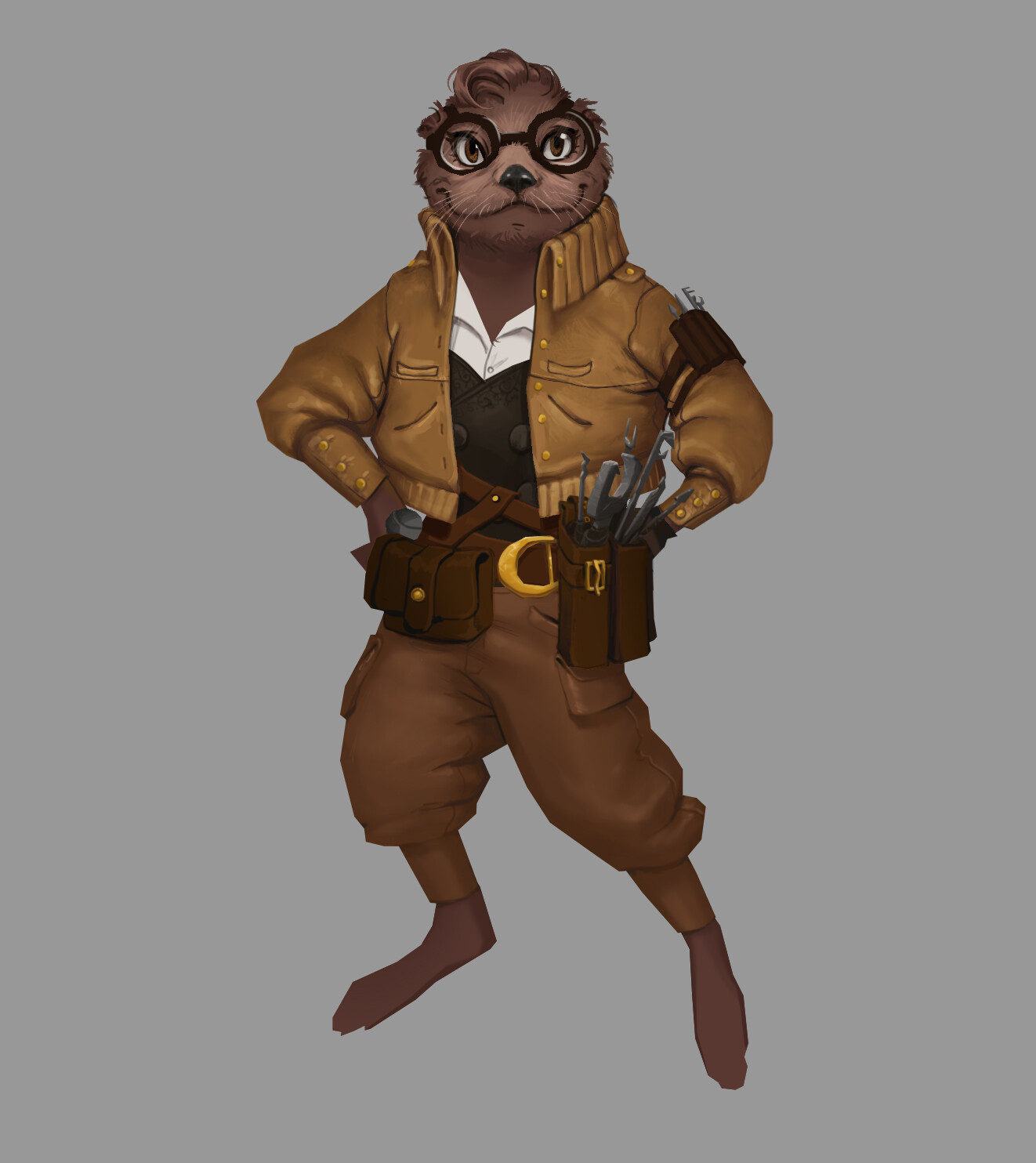 ArtStation - Character Design - Otter Mechanic