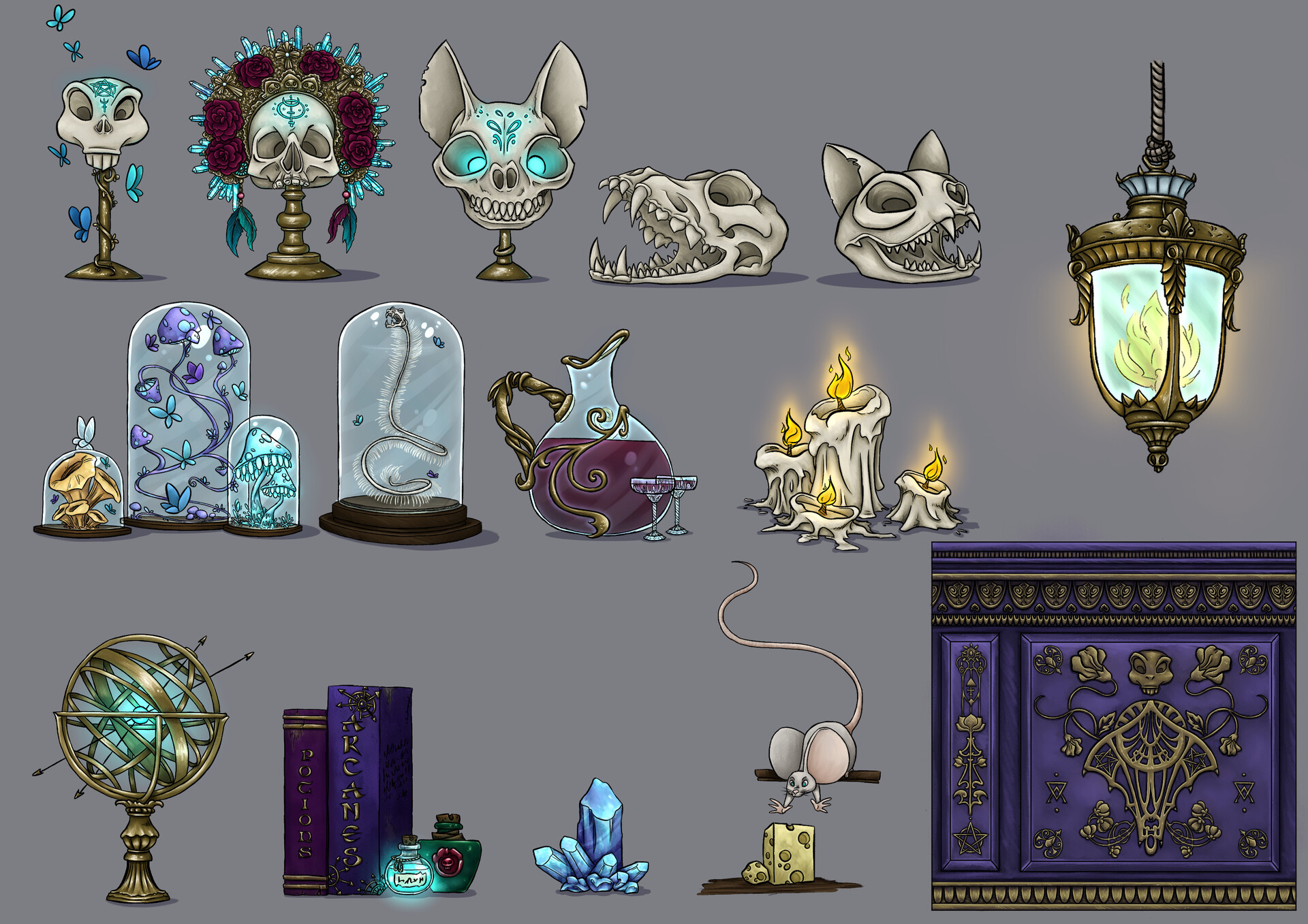 ArtStation - Props design for an illustration