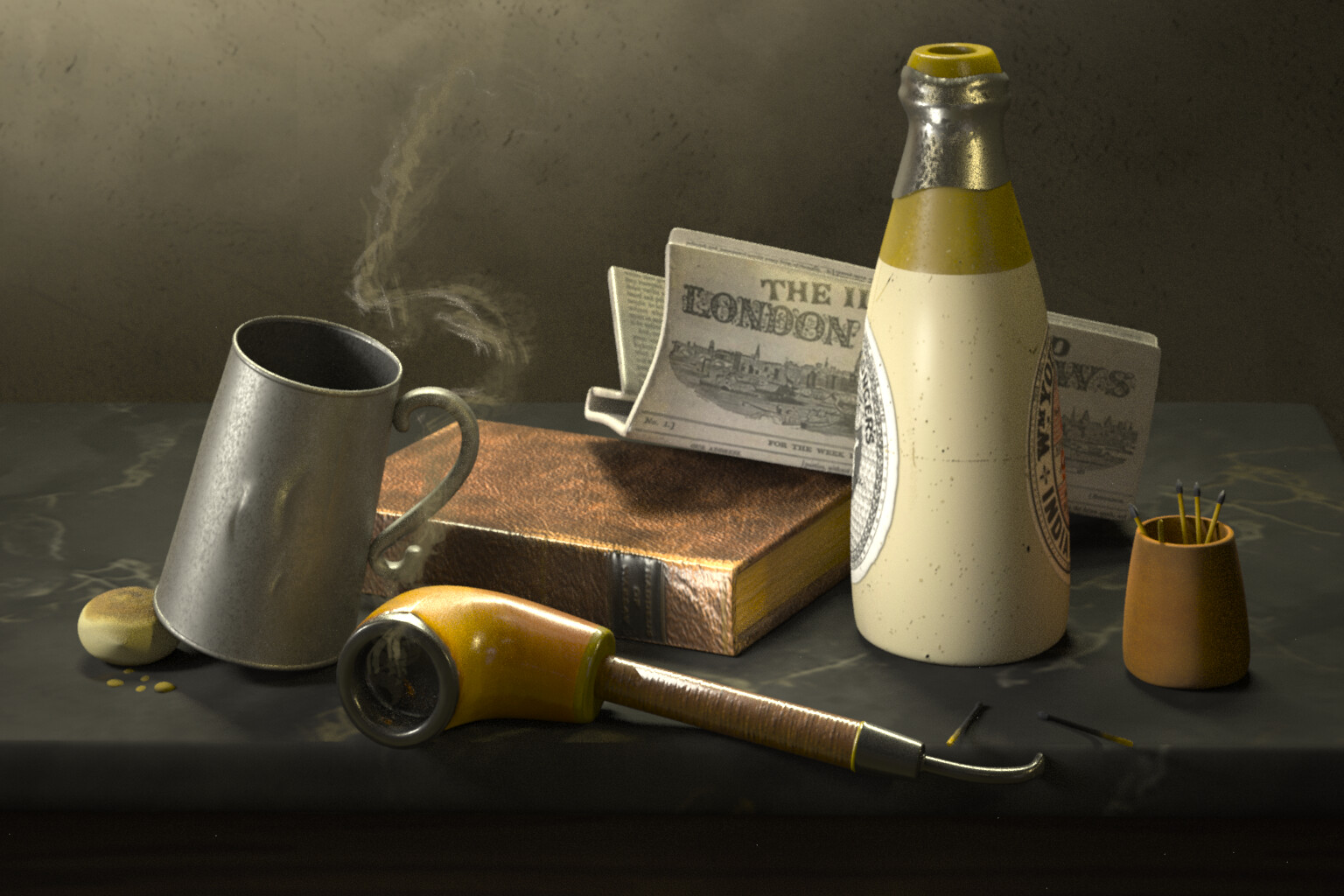 ArtStation - William Harnett: Materials for a Leisure Hour