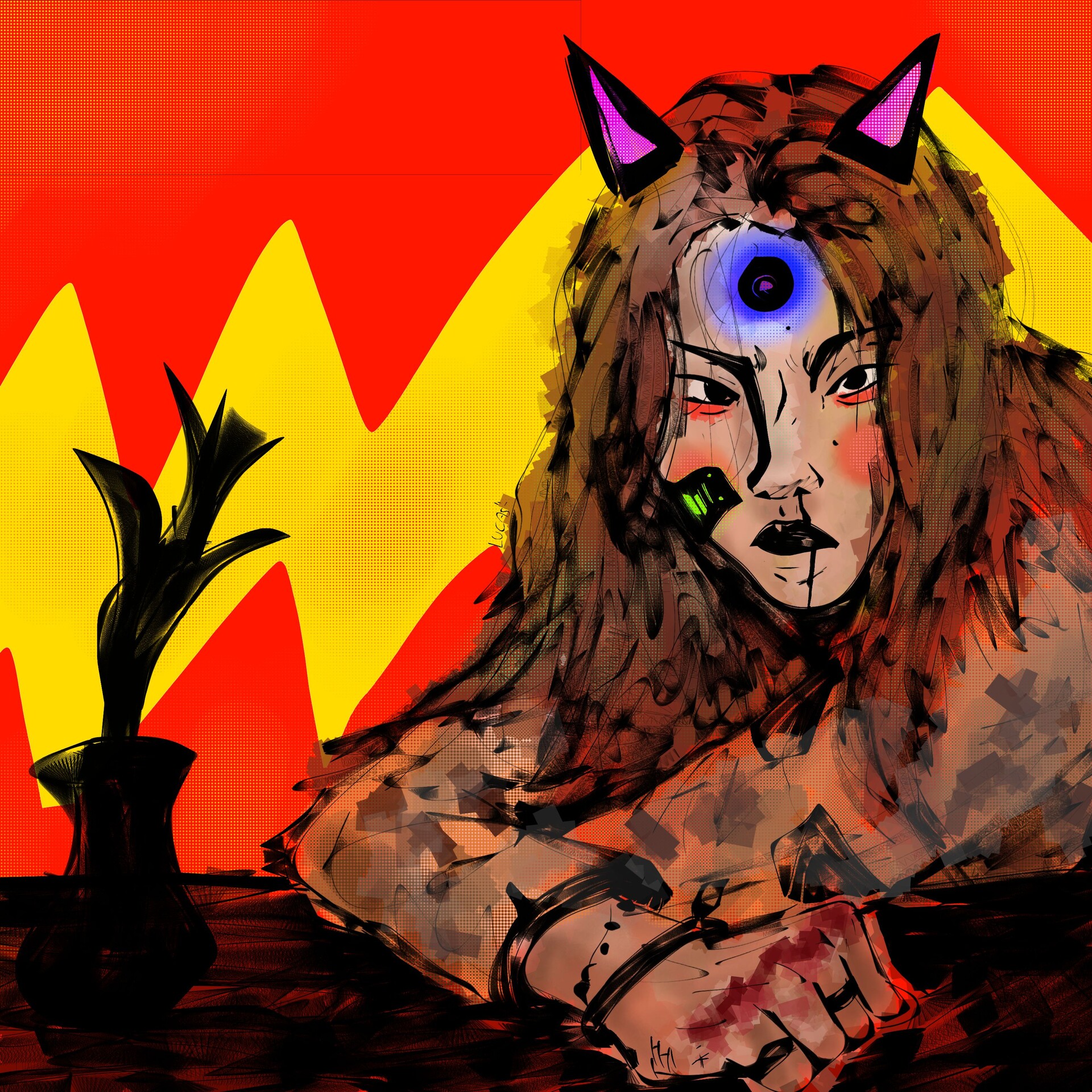 ArtStation - angry girl