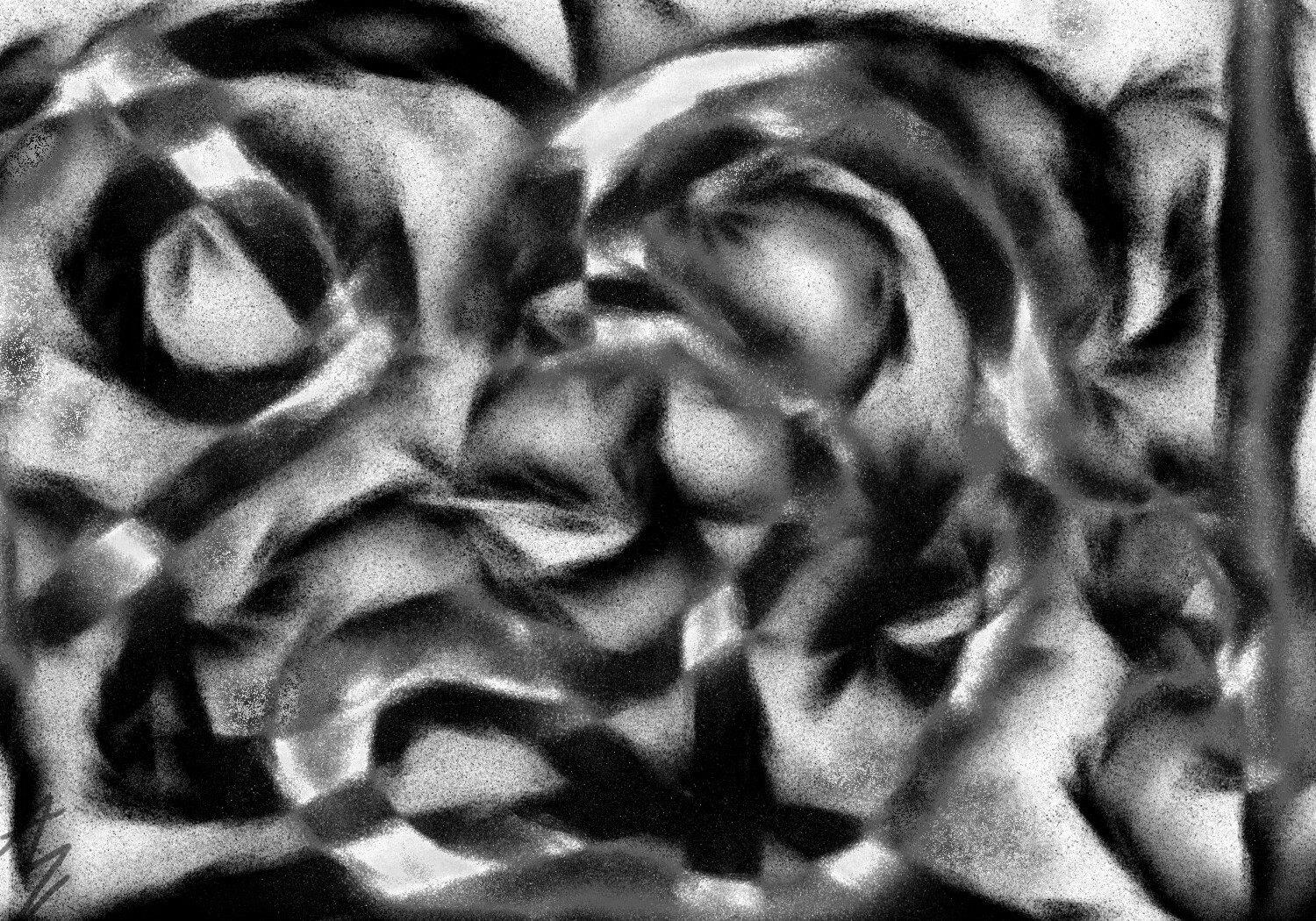 ArtStation - Black and white abstract graffiti art 2022