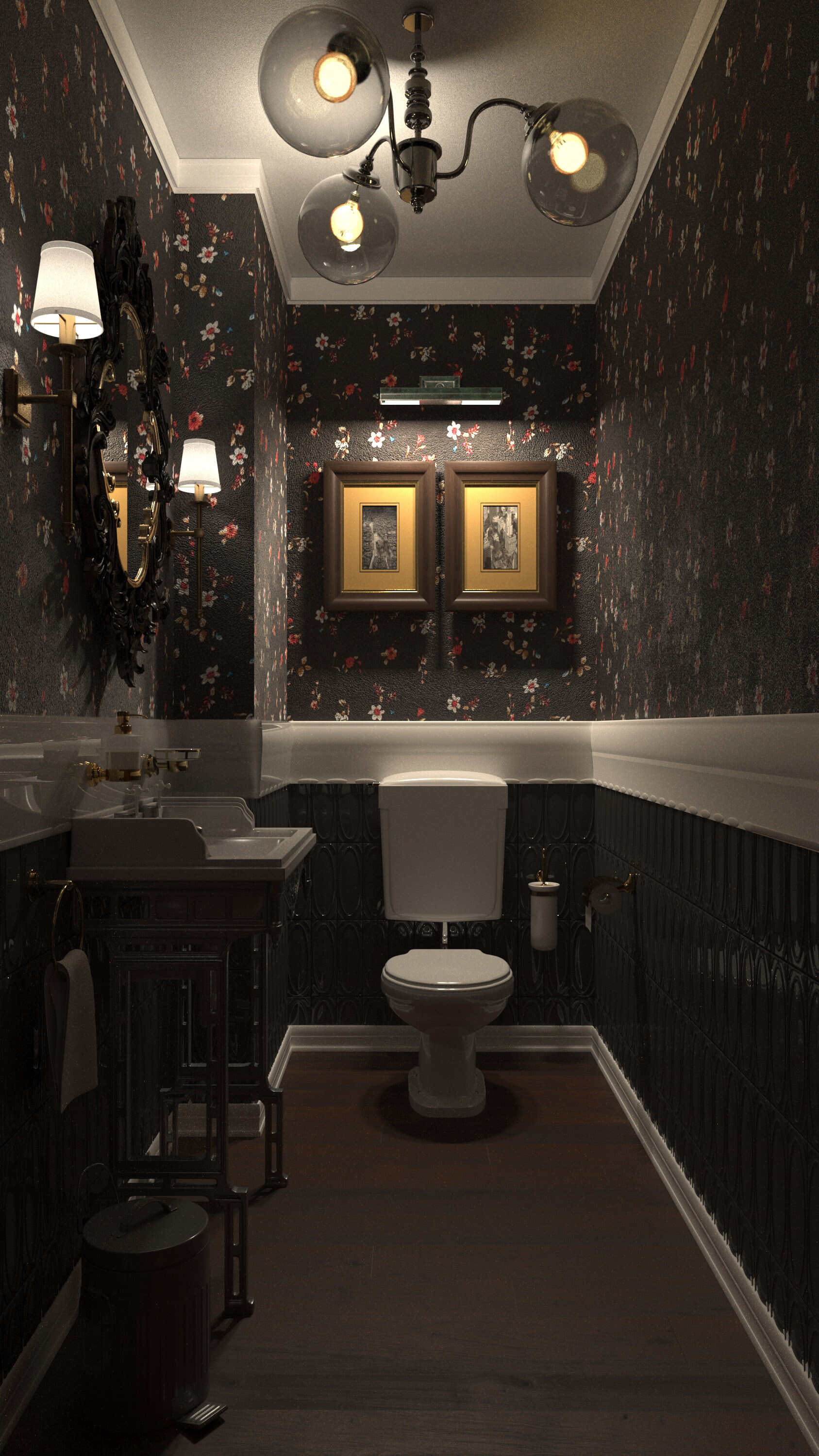 ArtStation - Dark guest toilet