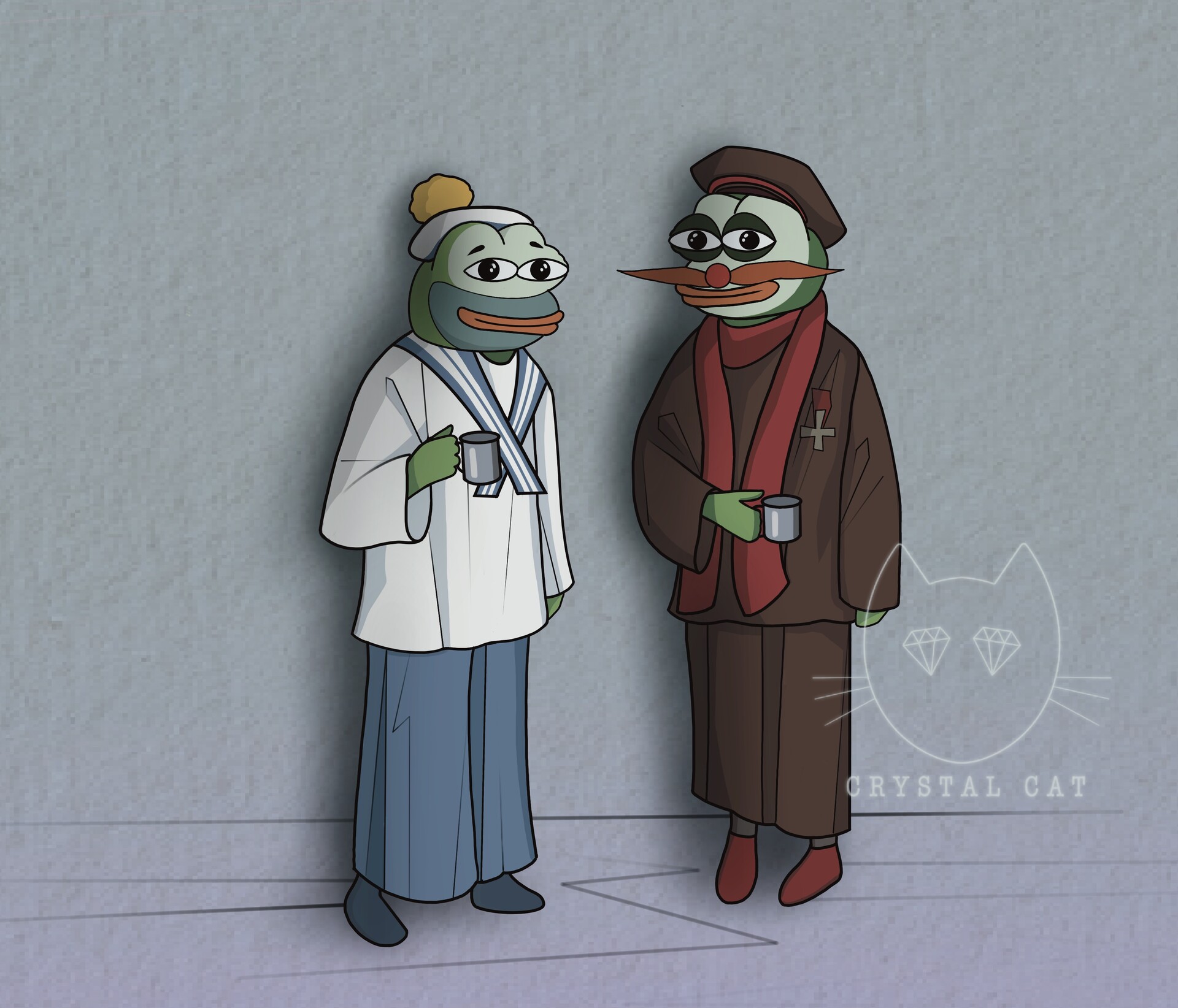 ArtStation - "Village of Fools" in the style of Pepe the frog