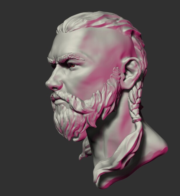 Soon aka UNIQASPERMA - WIP-Second Head in ZBrush Core
