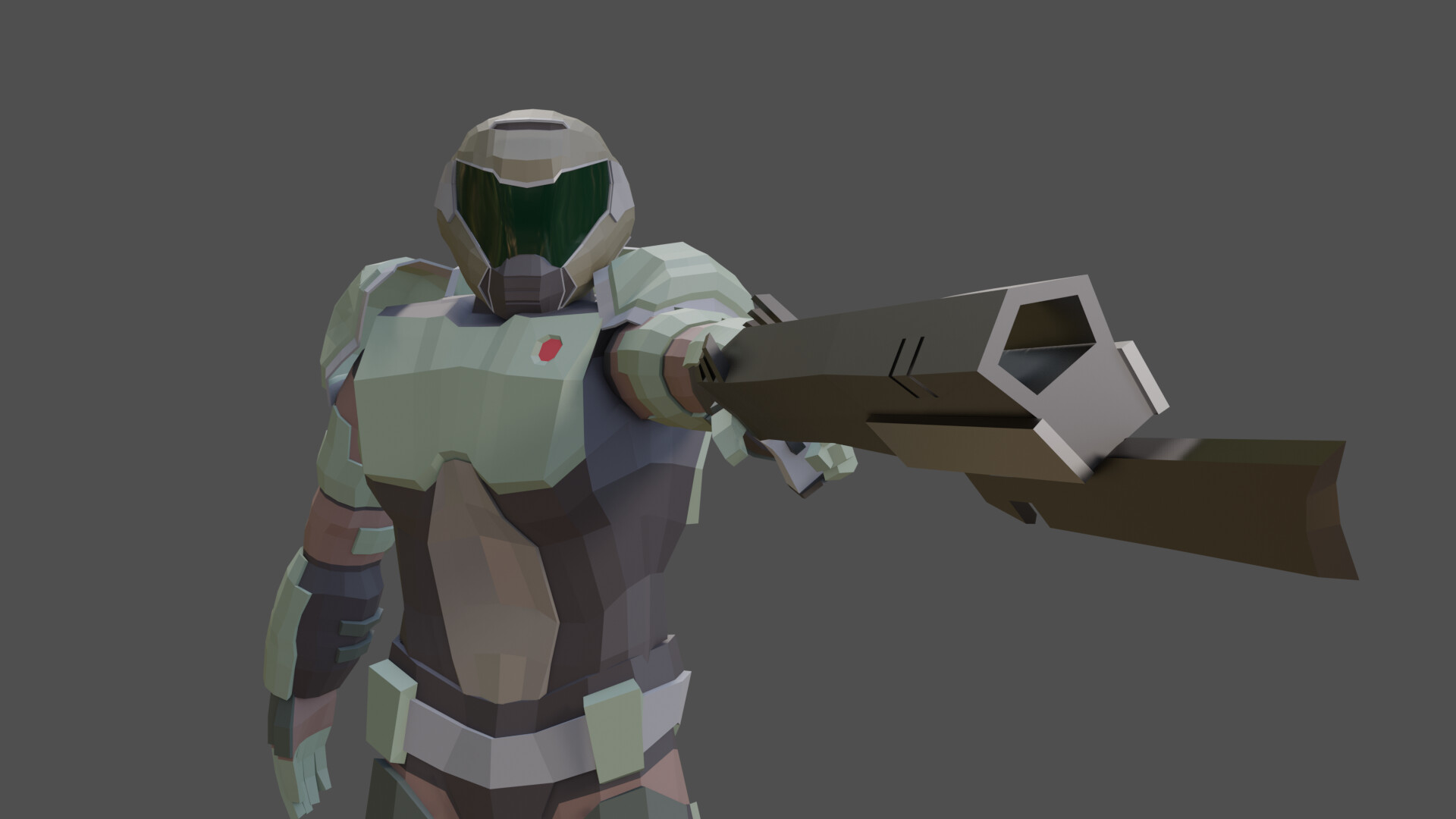 Egor Aleksandrov - Low-poly Doom Slayer