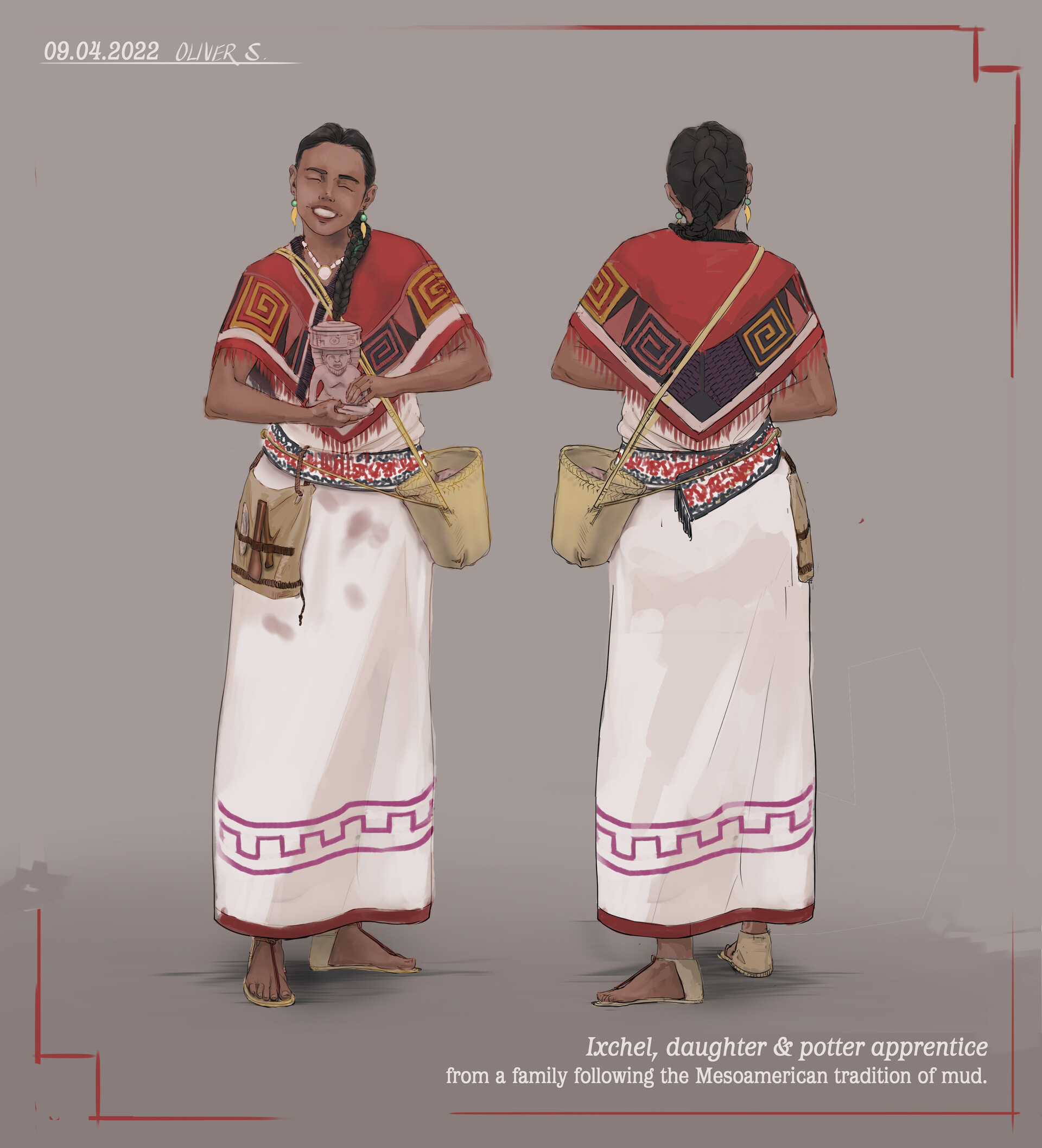 ArtStation - Ixchel, daughter of the totonacan pottery.