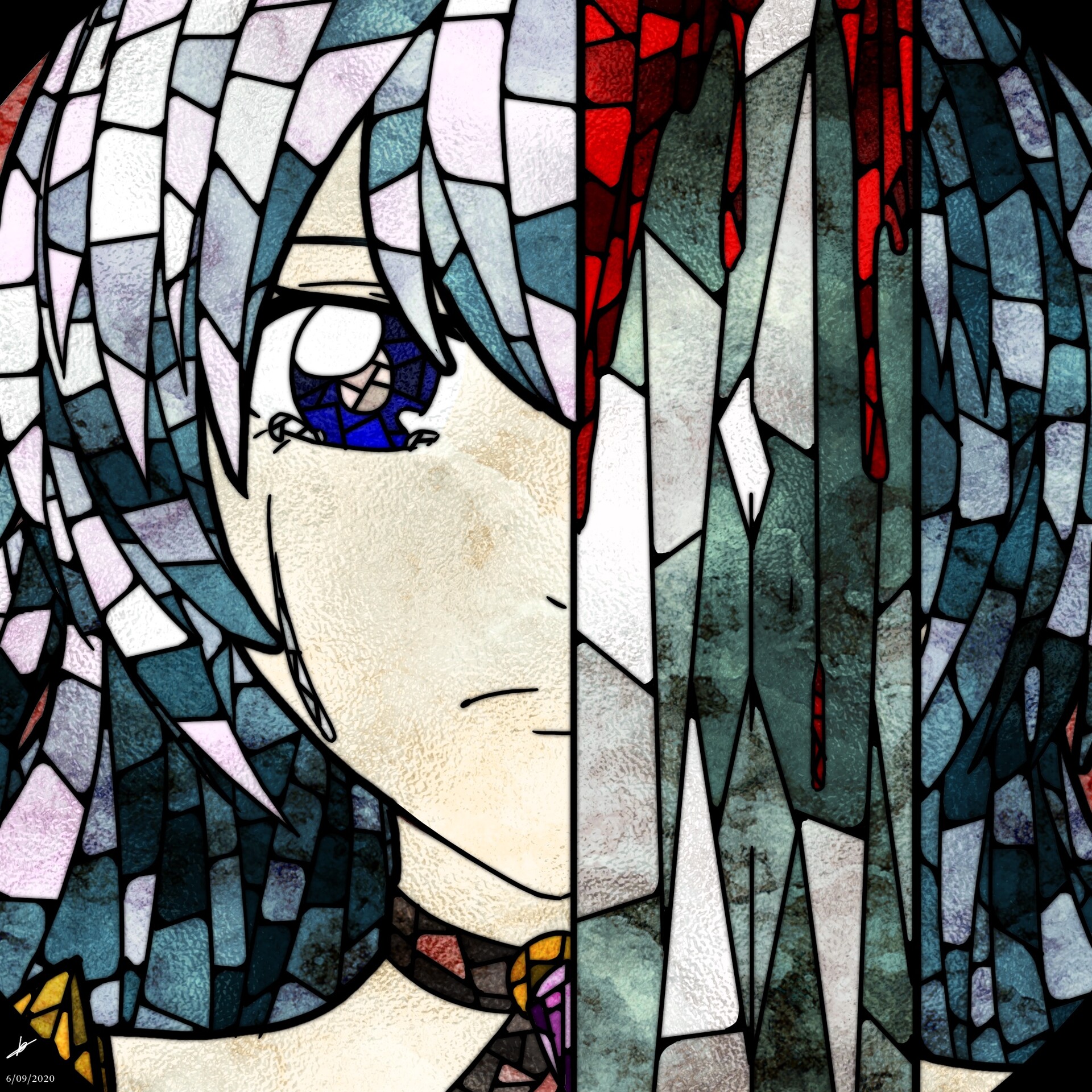 ArtStation - Character in stained glass style