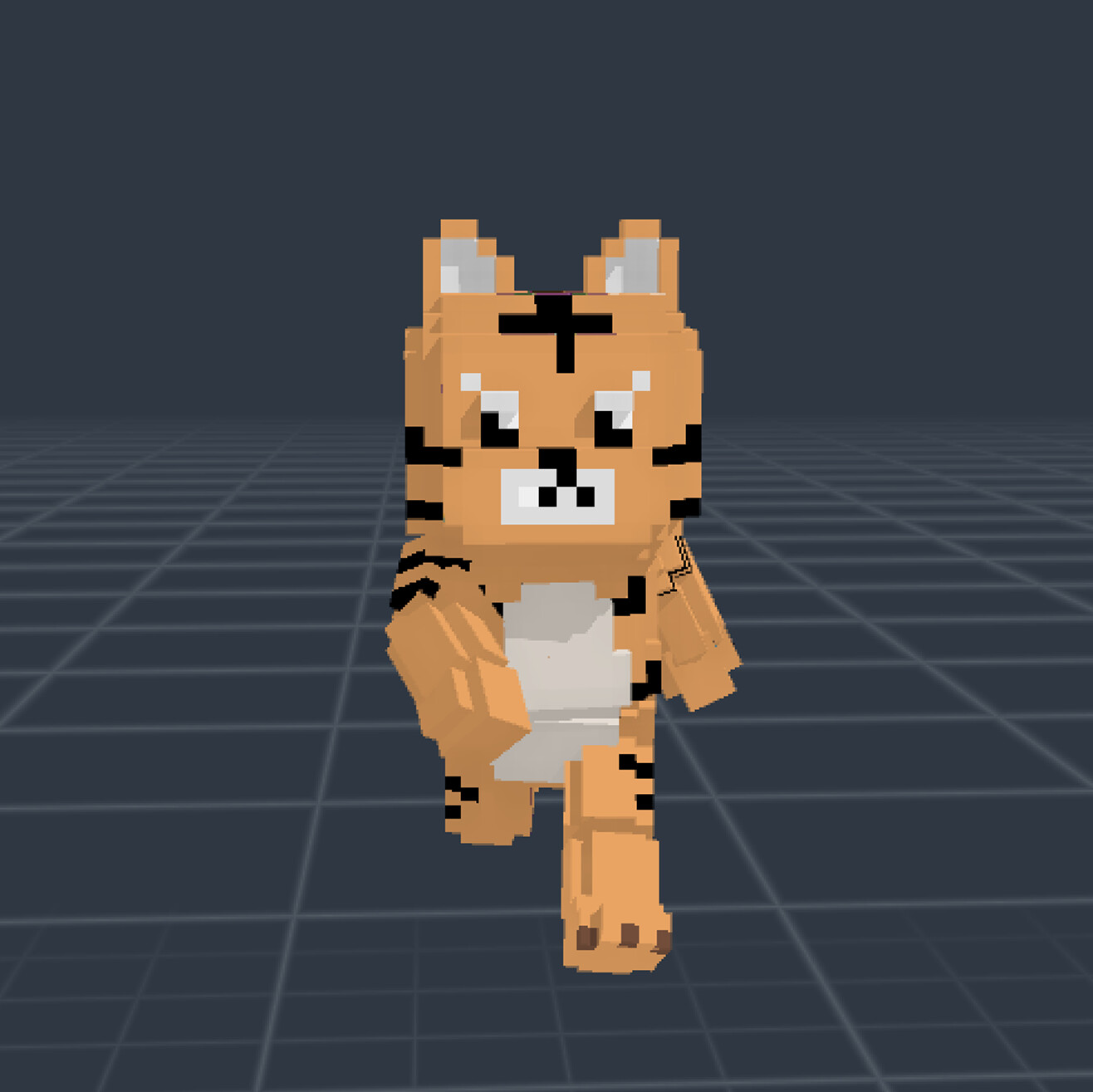 ArtStation - AnimalsPunks Voxel Tiger