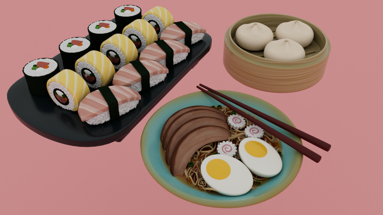 ArtStation - 3D Japanese Cuisine