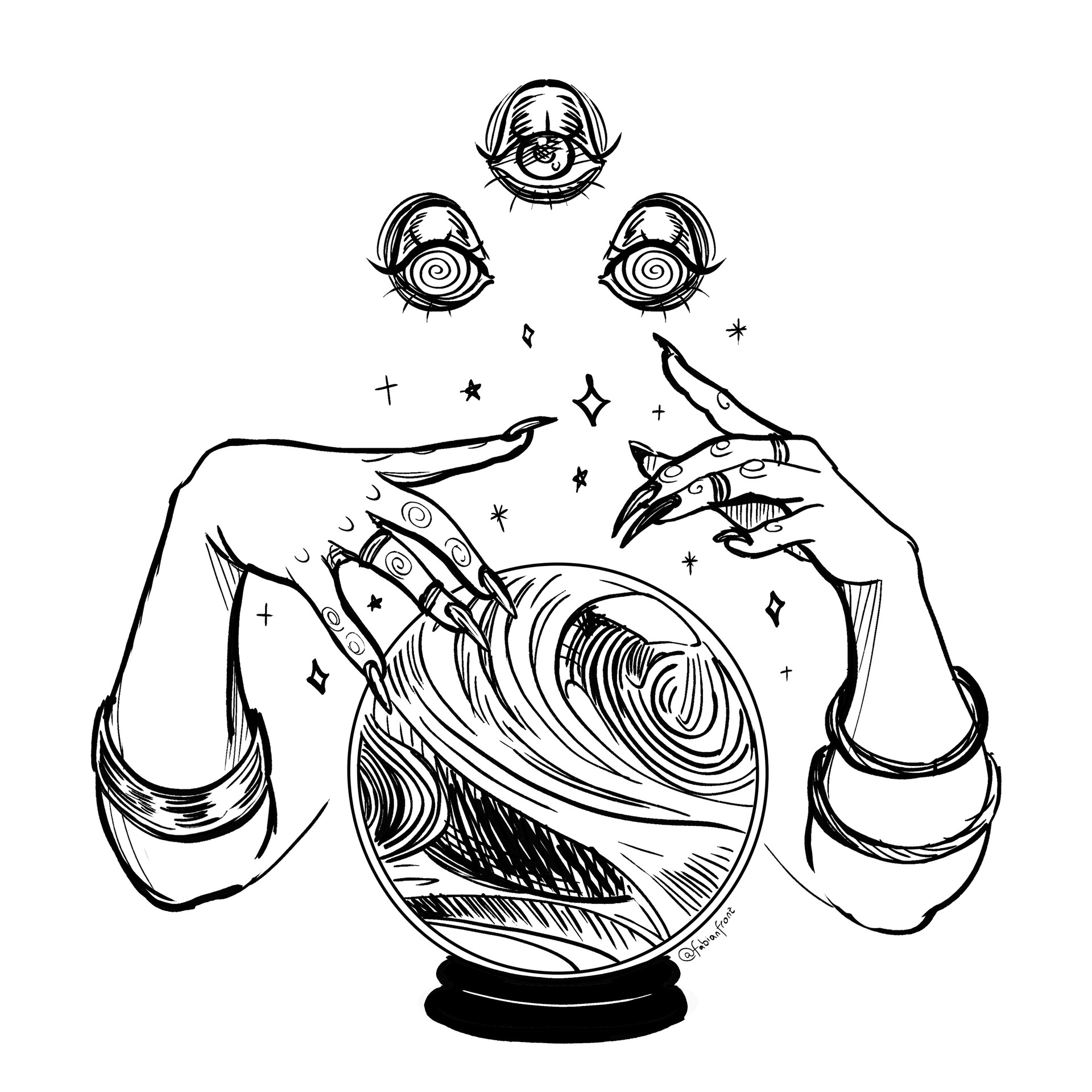 fortune teller coloring pages