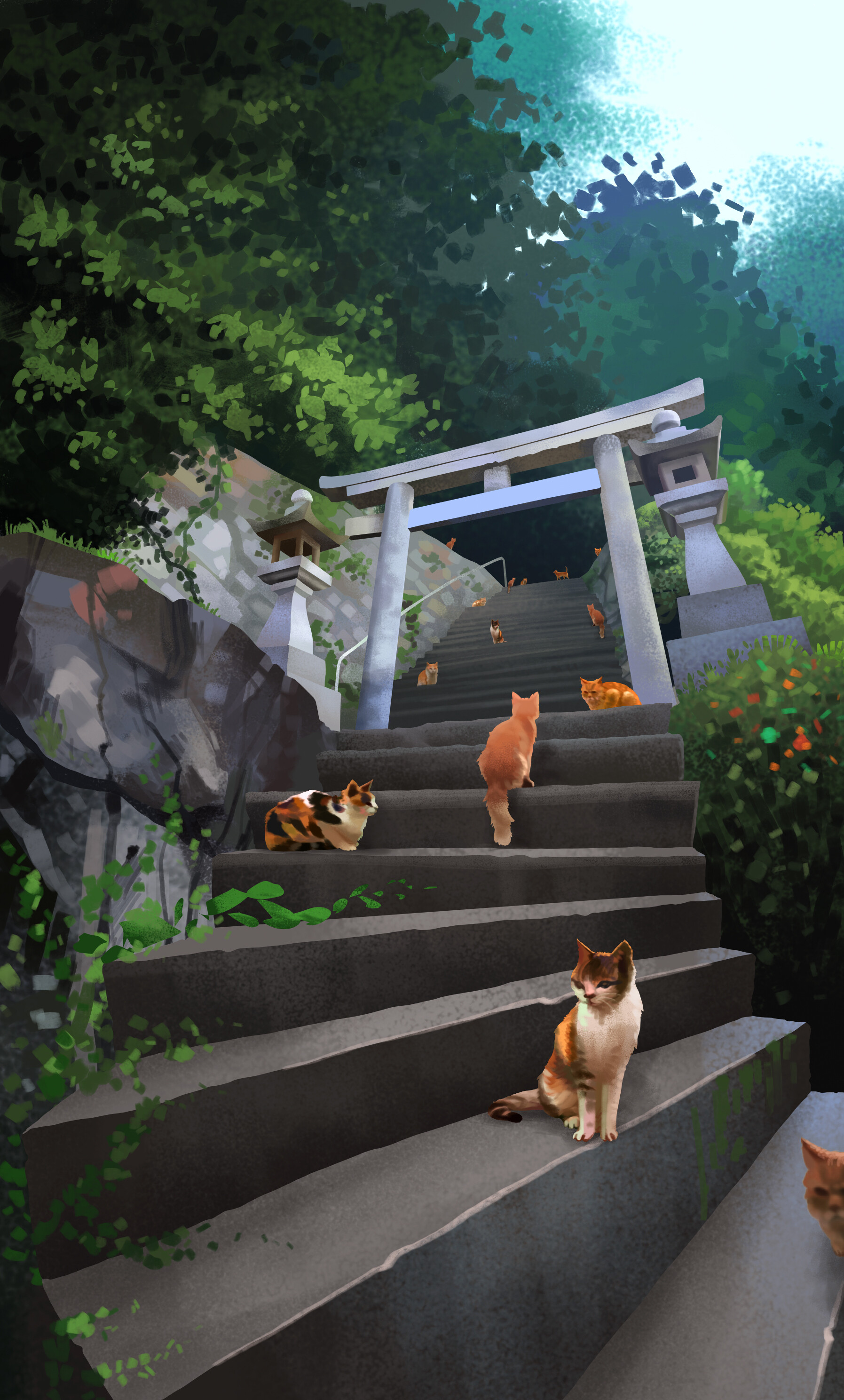 ArtStation - Cat Island, Japan
