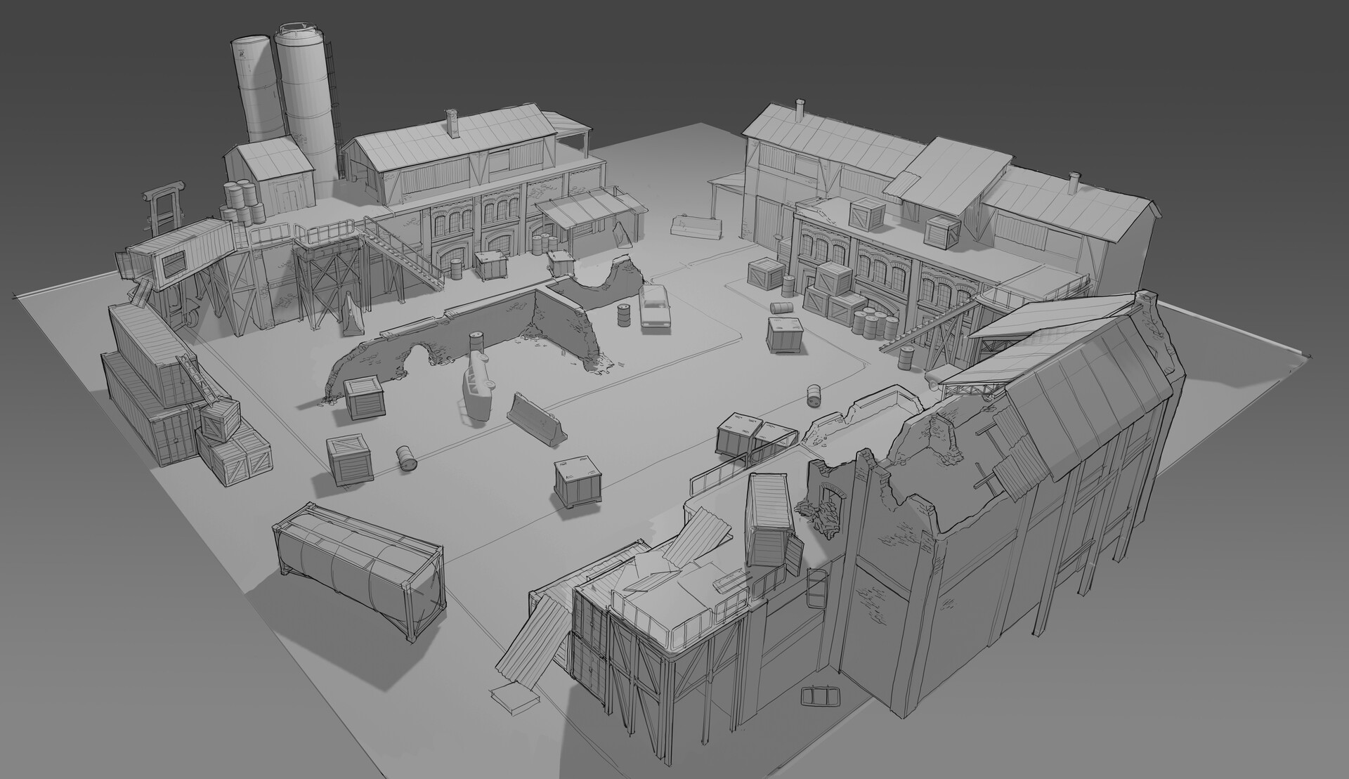 ArtStation - Harbour Map