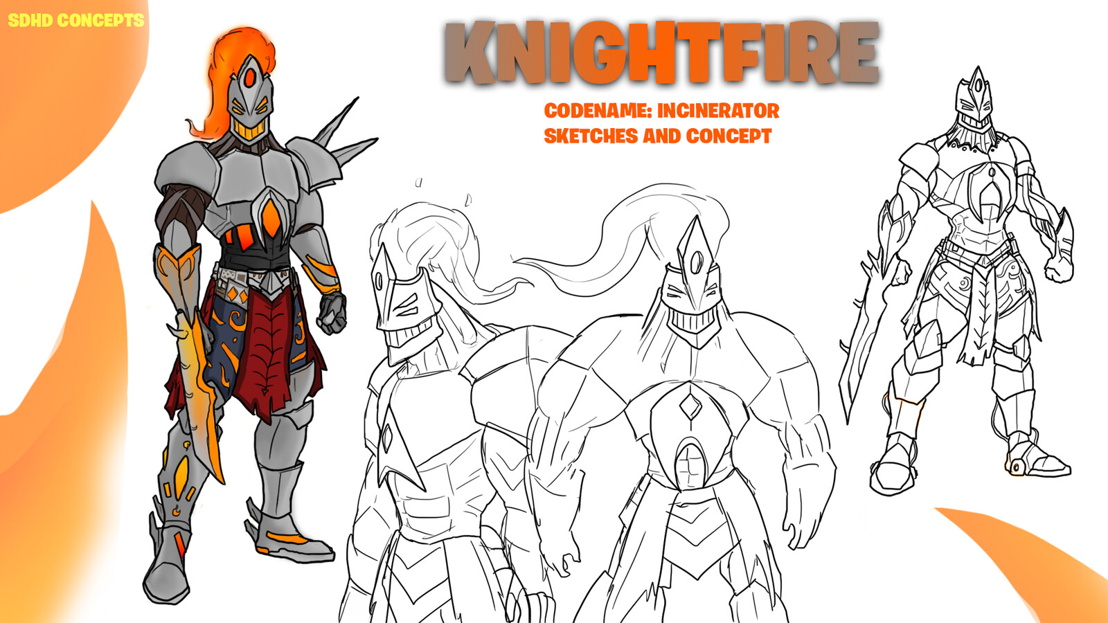 StrawDesertHD - Knightfire (Fortnite Fan-made Concept Outfit)