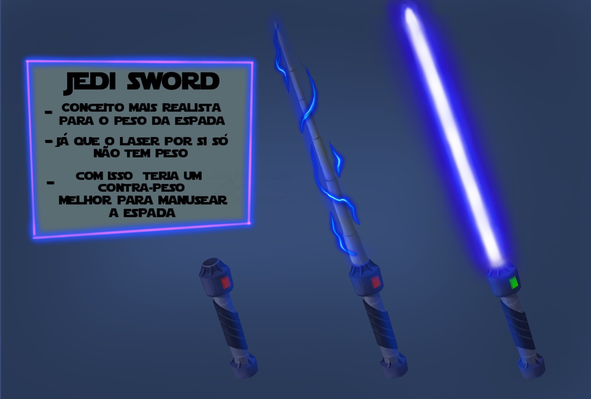 ArtStation - Novo conceito mais realista para uma espada jedi