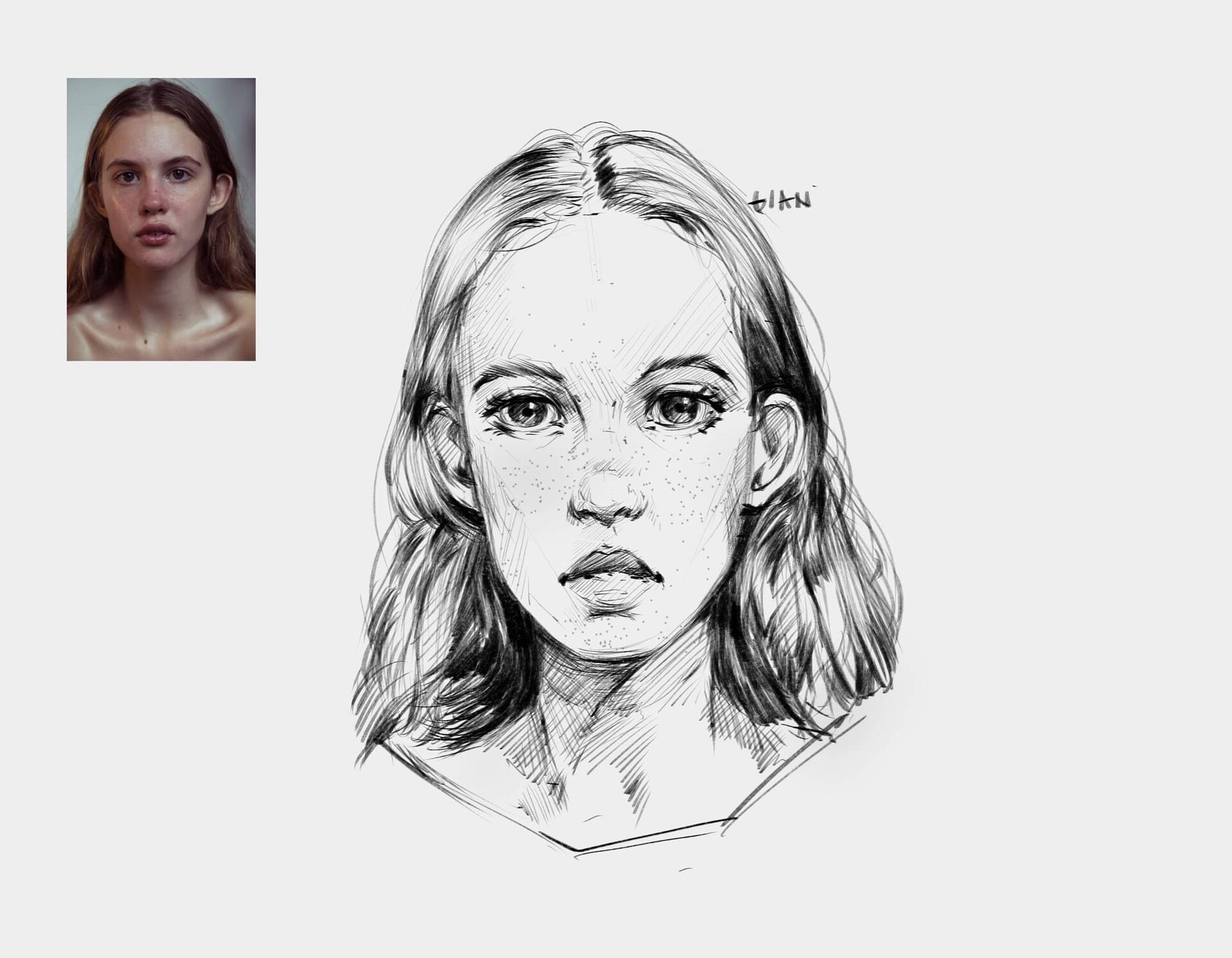 ArtStation - Sketch of a person