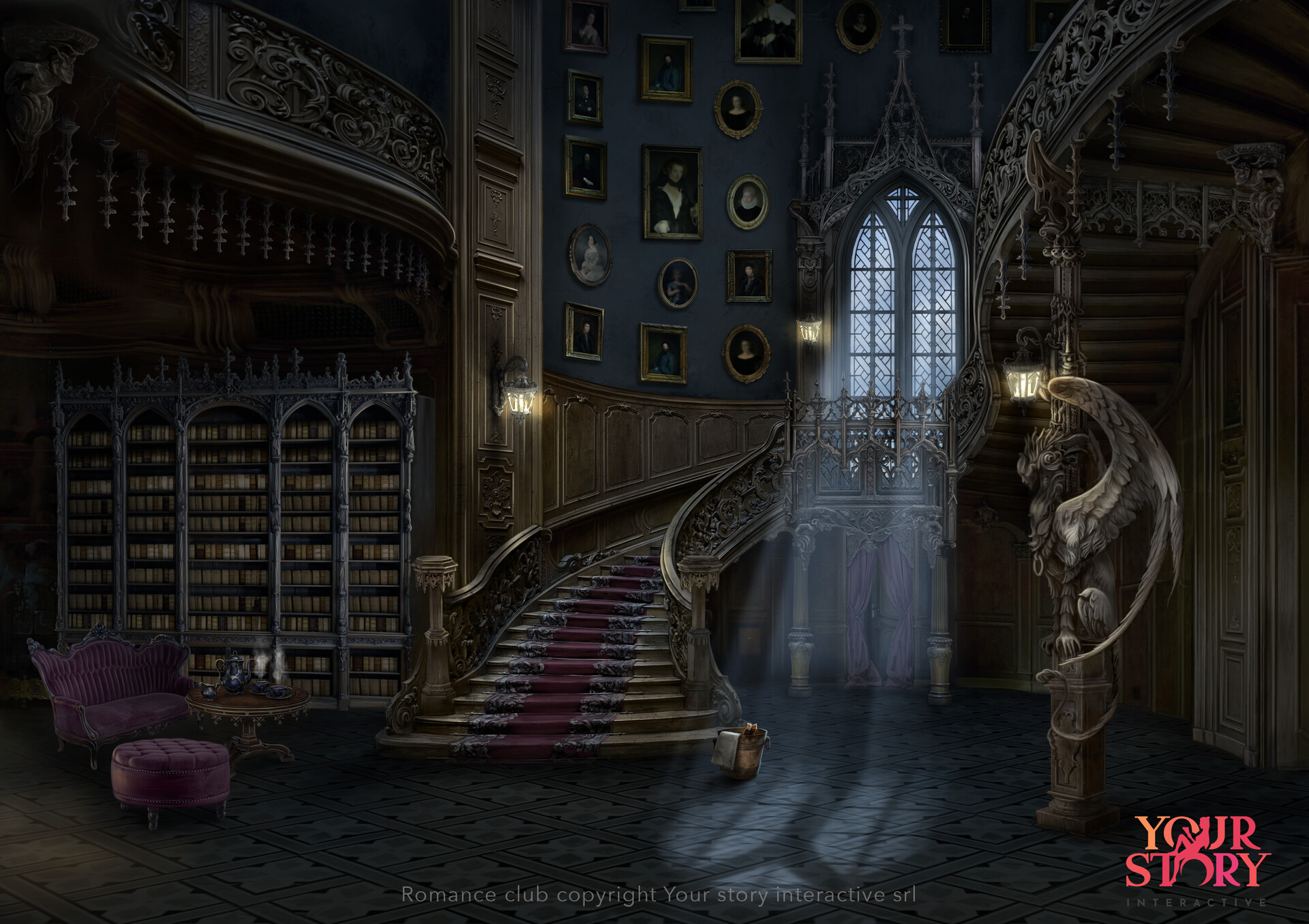 ArtStation - Hotel hall Arcanum. Romance Club