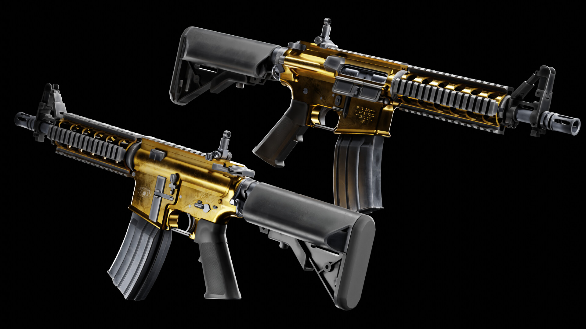 M4a1 Gold Wallpaper