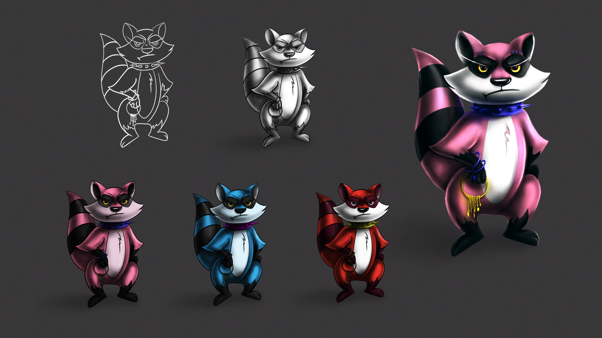 ArtStation - Angry raccoon