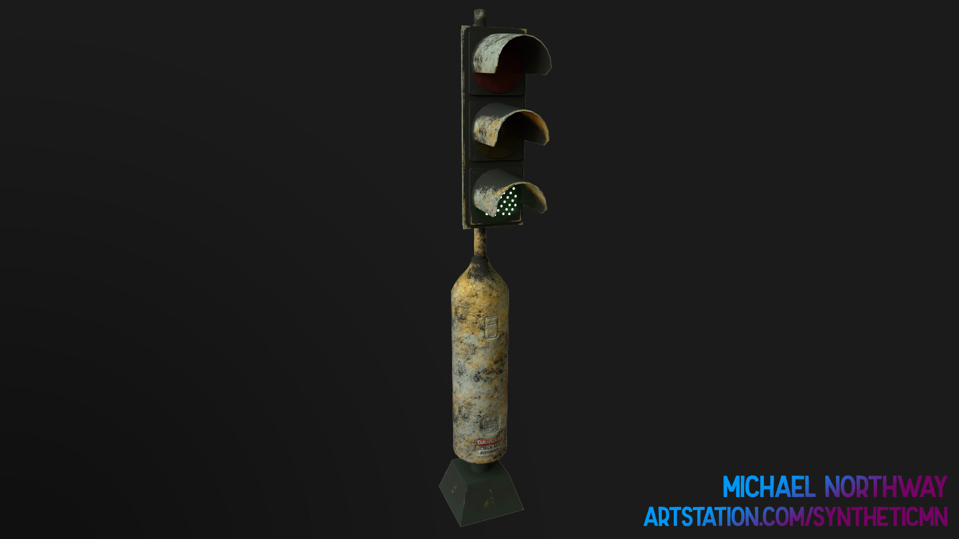 ArtStation - Dystopian Apocalypse Traffic light / BA Honours Project