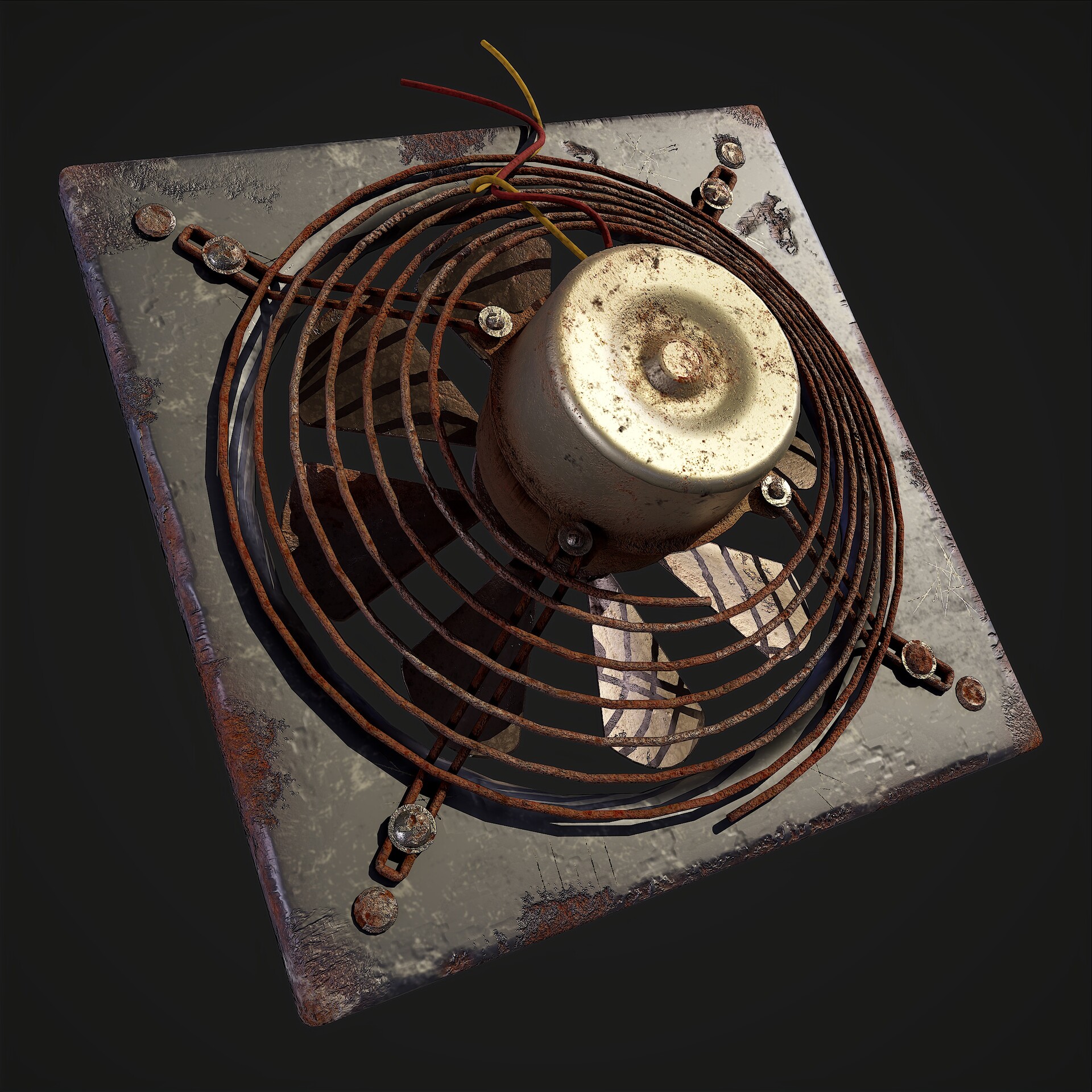 ArtStation - Old rusty fan