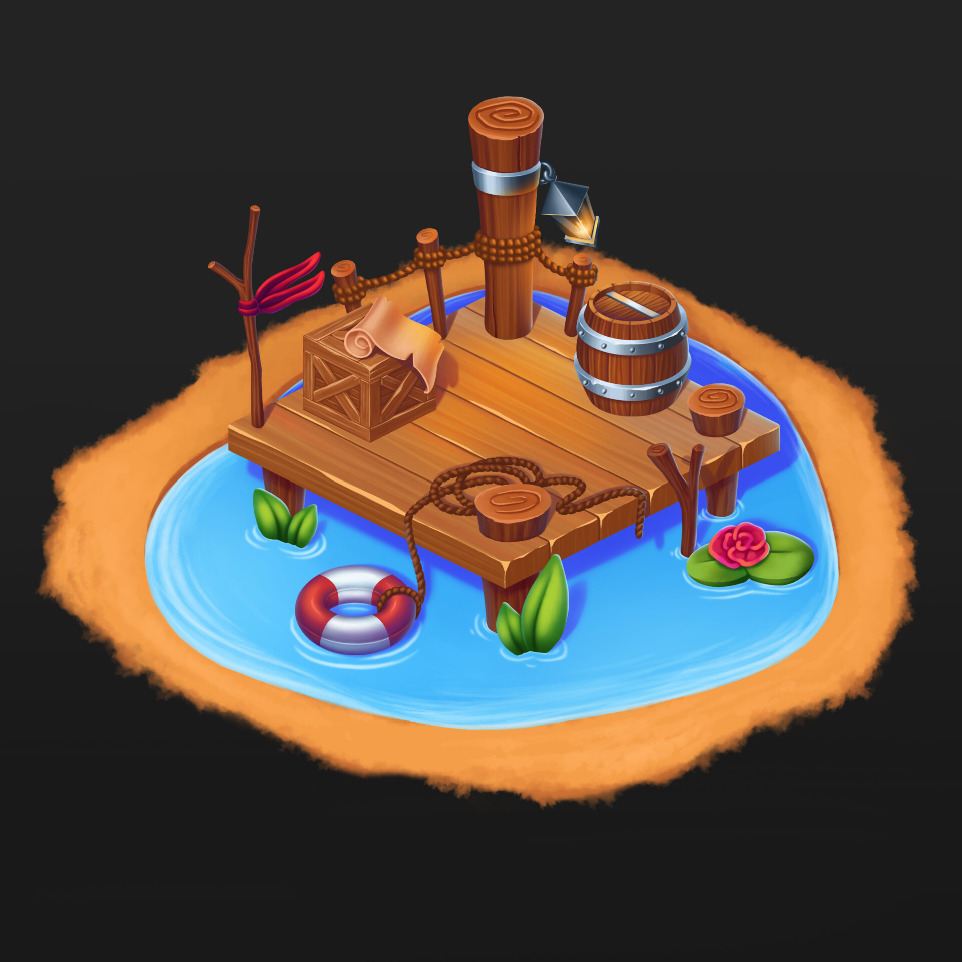 ArtStation - Concept game props pier