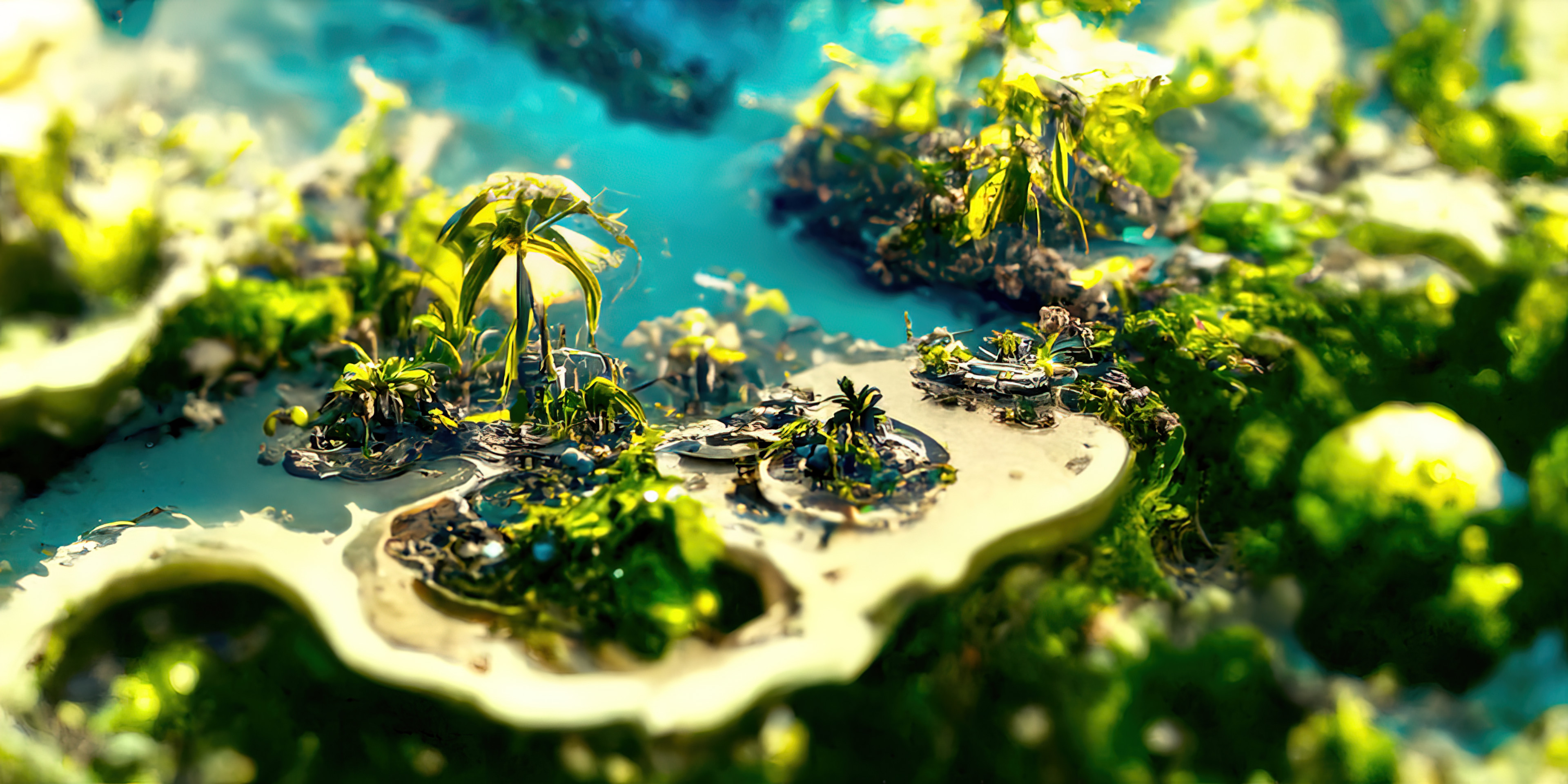 Beautiful Digital AI Art - Busawe Worge - Alien Tropical Islands ...