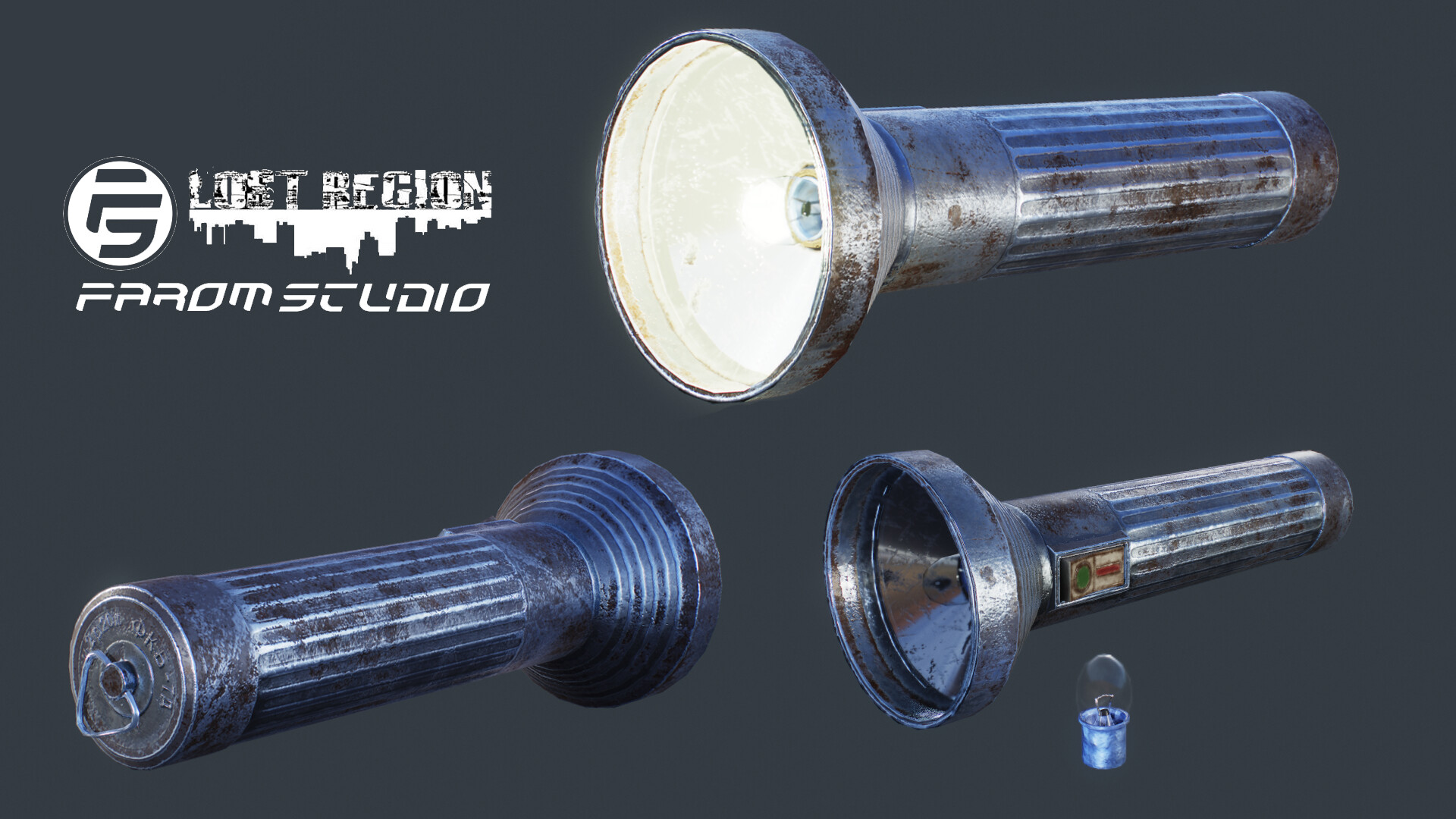 ArtStation - old USSR flashlight FKB - 7 D