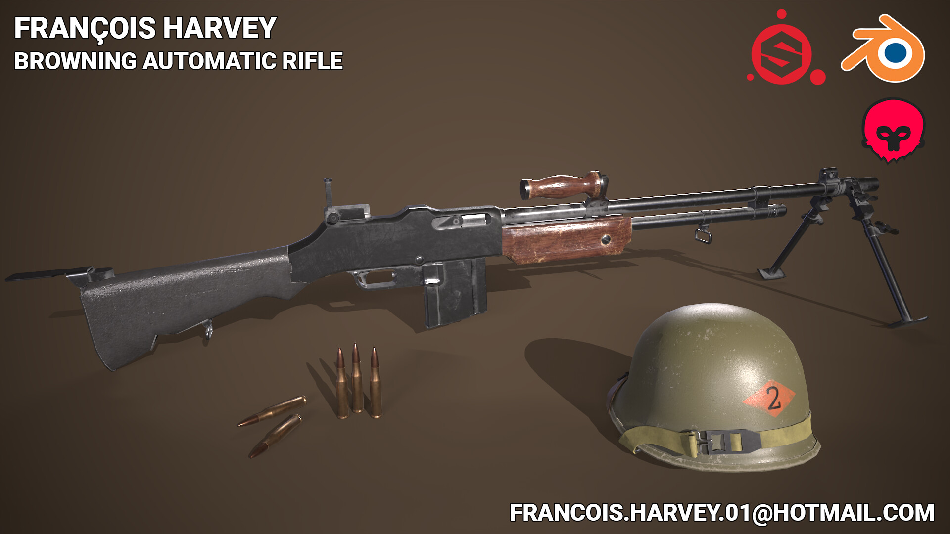 ArtStation - M1918 Browning Automatic Rifle