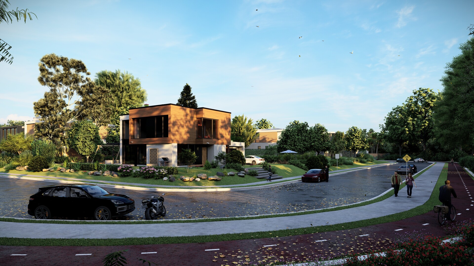 ArtStation - American Suburban Neighborhood