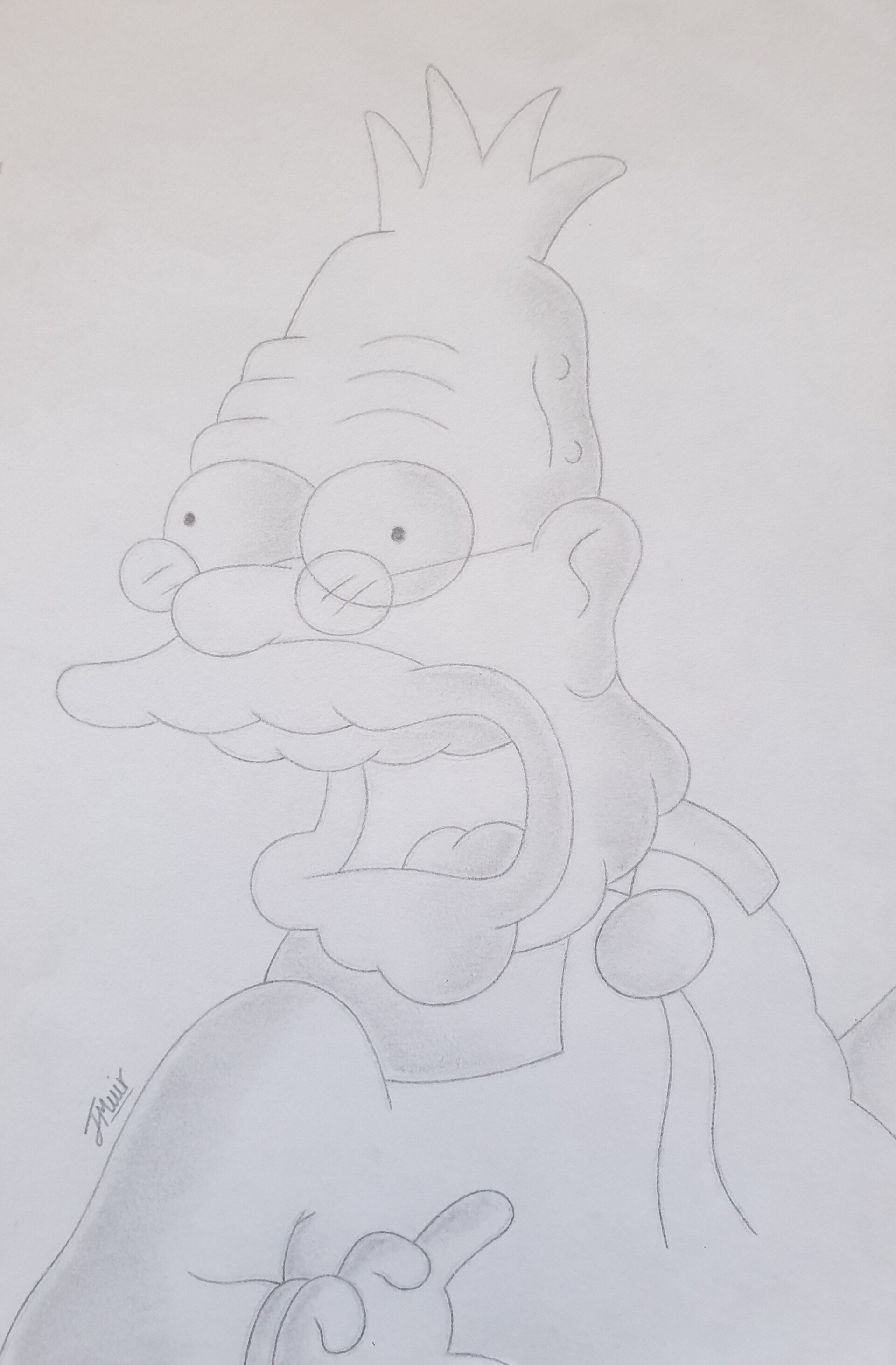 ArtStation - Sketch of Grandpa Simpson