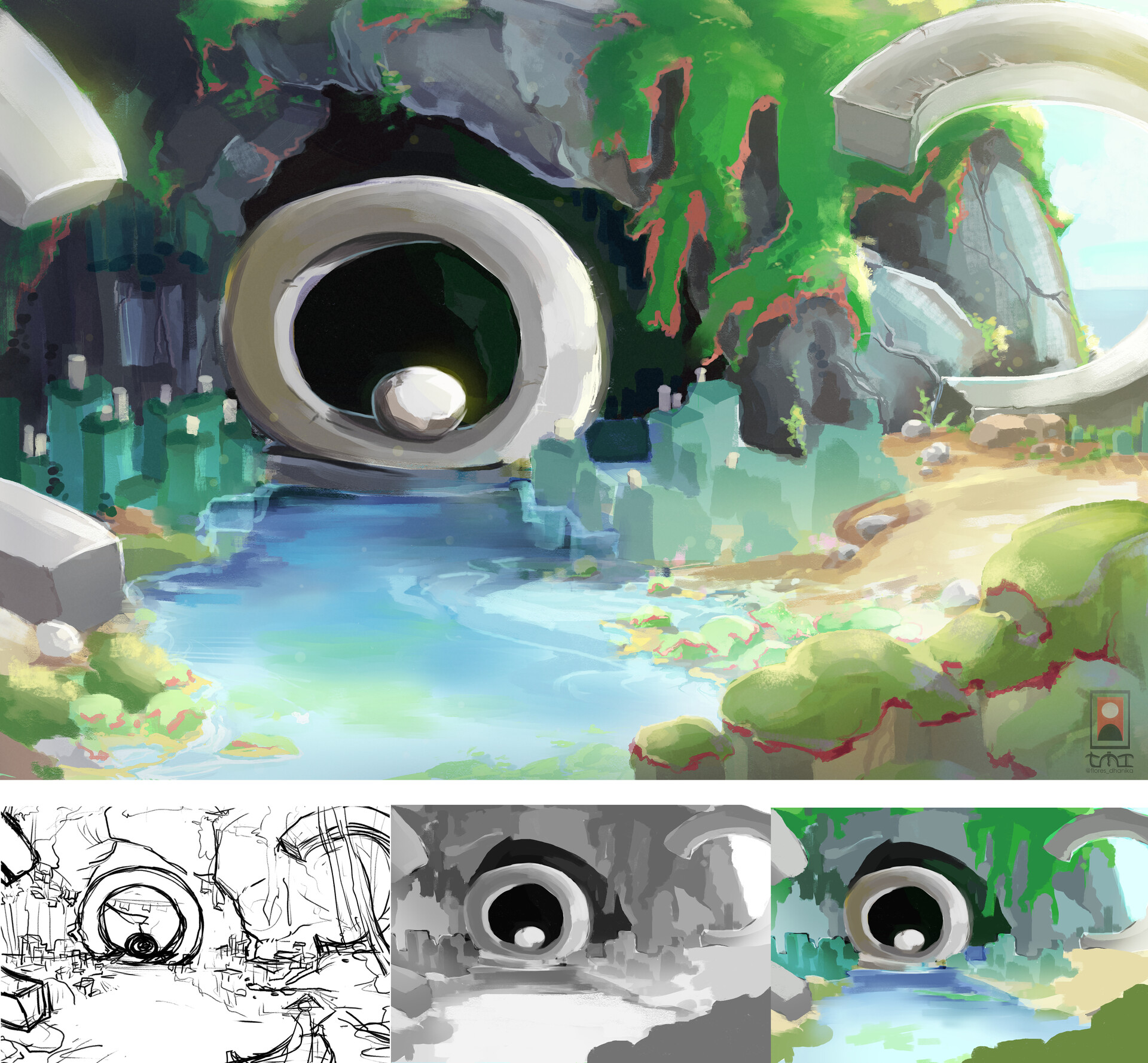 ArtStation - Peculiar Landmark (Concept Design)