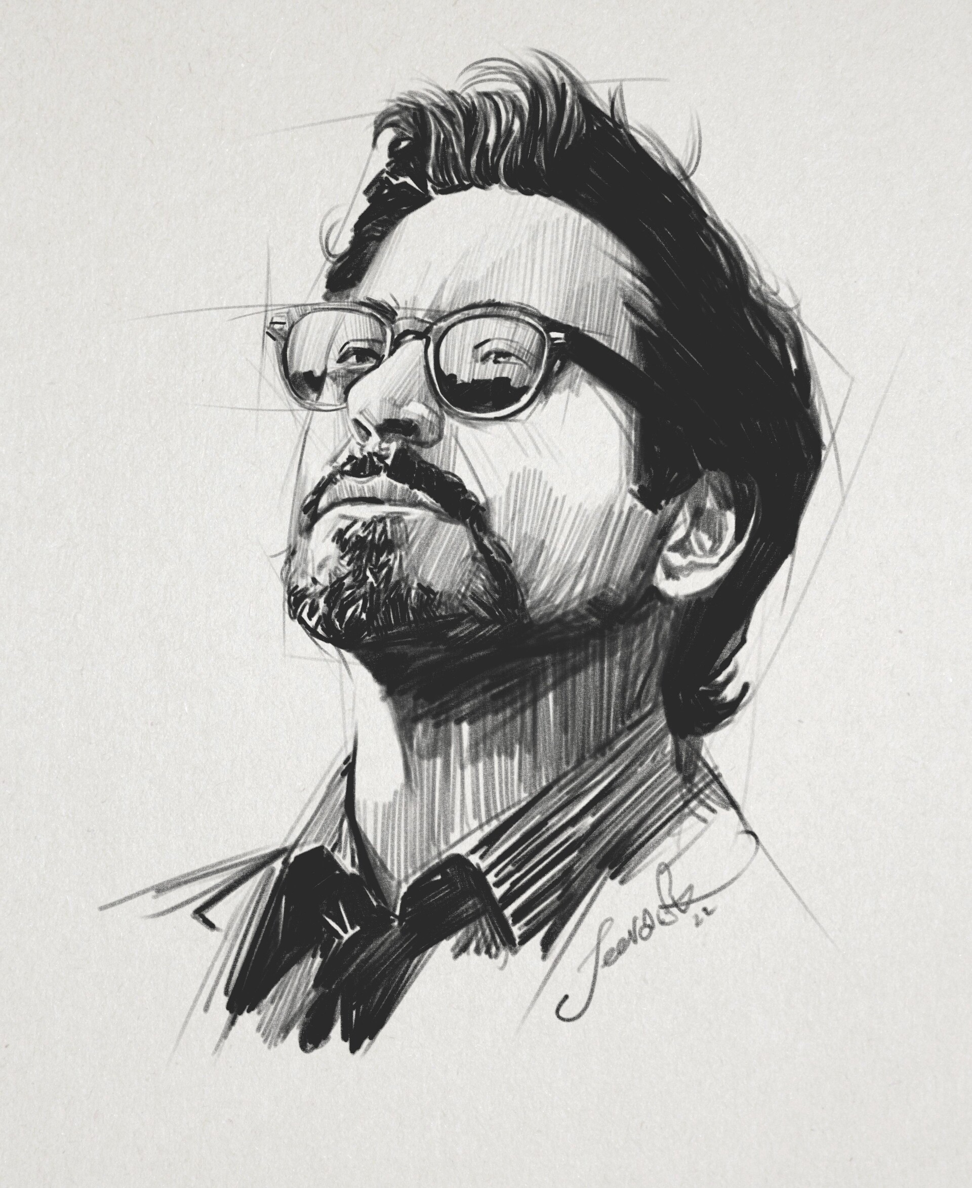 ArtStation - Robert Downey Jr. Pencil Sketch 2022 #Robert_Downey_Jr #Ironman #avangers