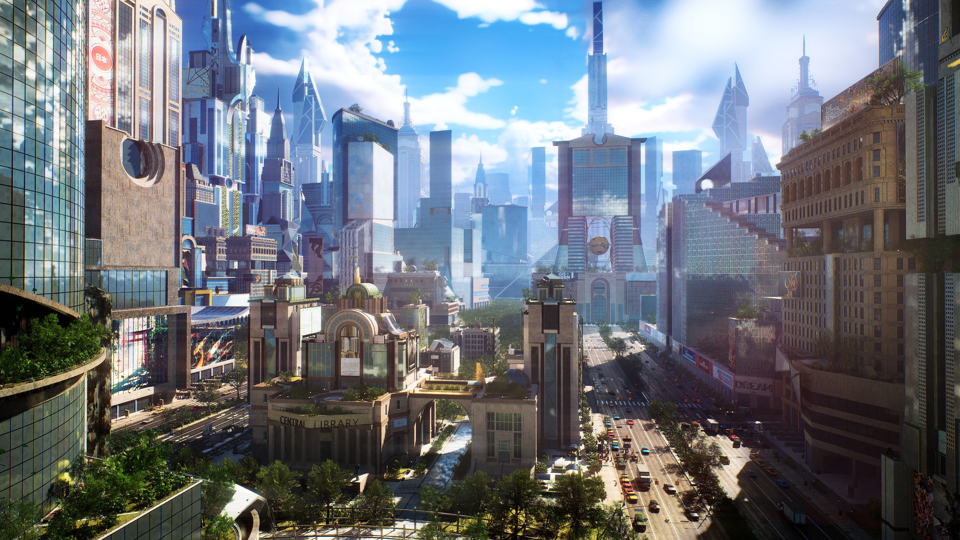 sci fi cityscape kitbash